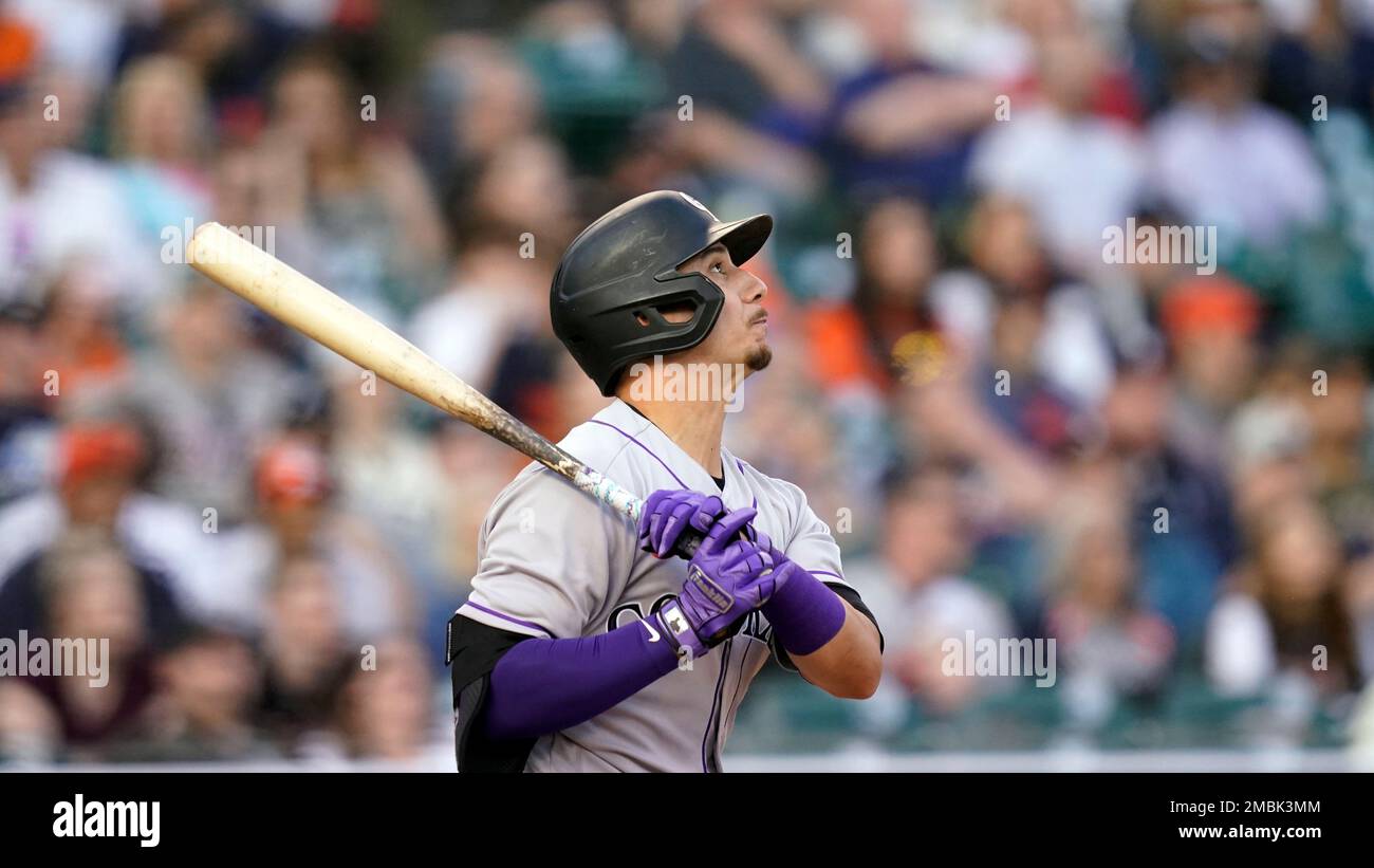 Colorado Rockies' Dom Nunez plays during the second baseball game of a ...
