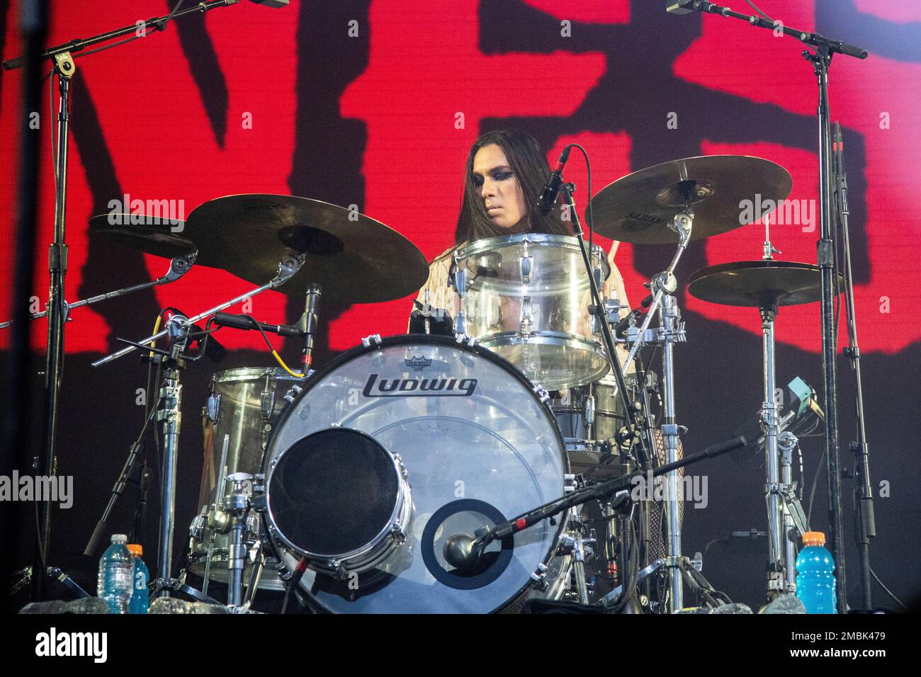 Ethan Torchio of Maneskin performs at the Coachella Music & Arts ...