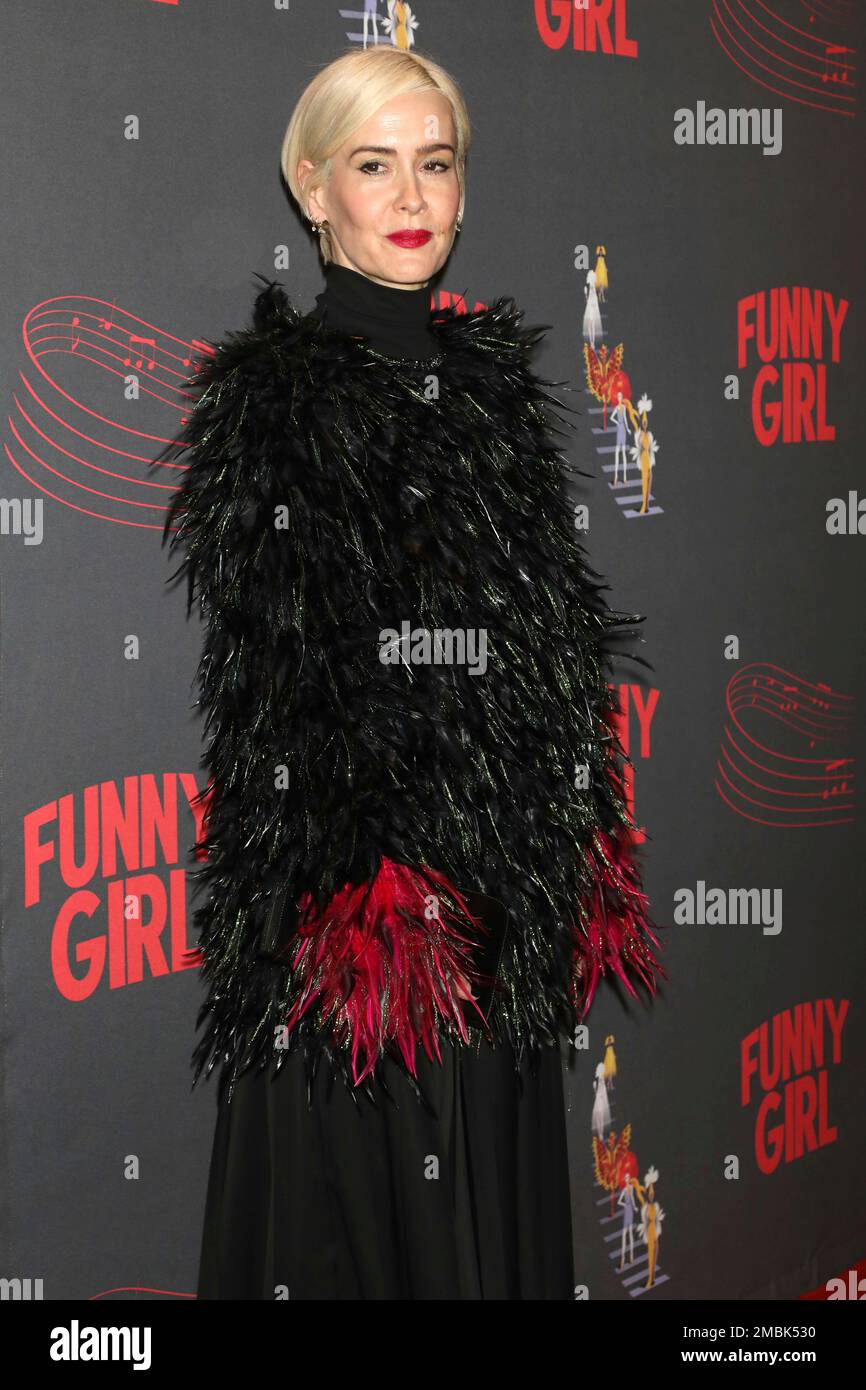 Sarah Paulson attends the Broadway opening night of "Funny Girl" at the ...