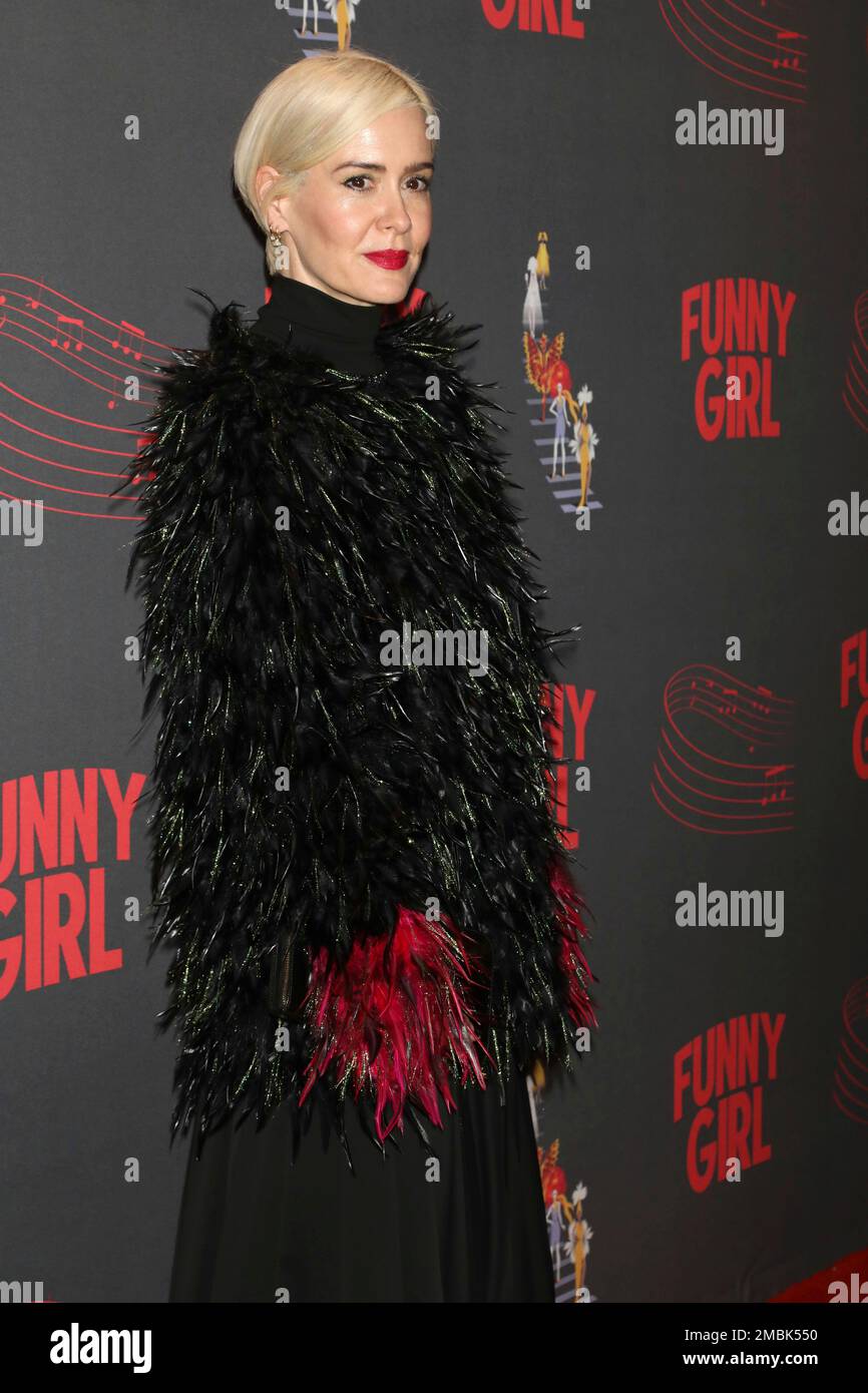 Sarah Paulson attends the Broadway opening night of "Funny Girl" at the ...