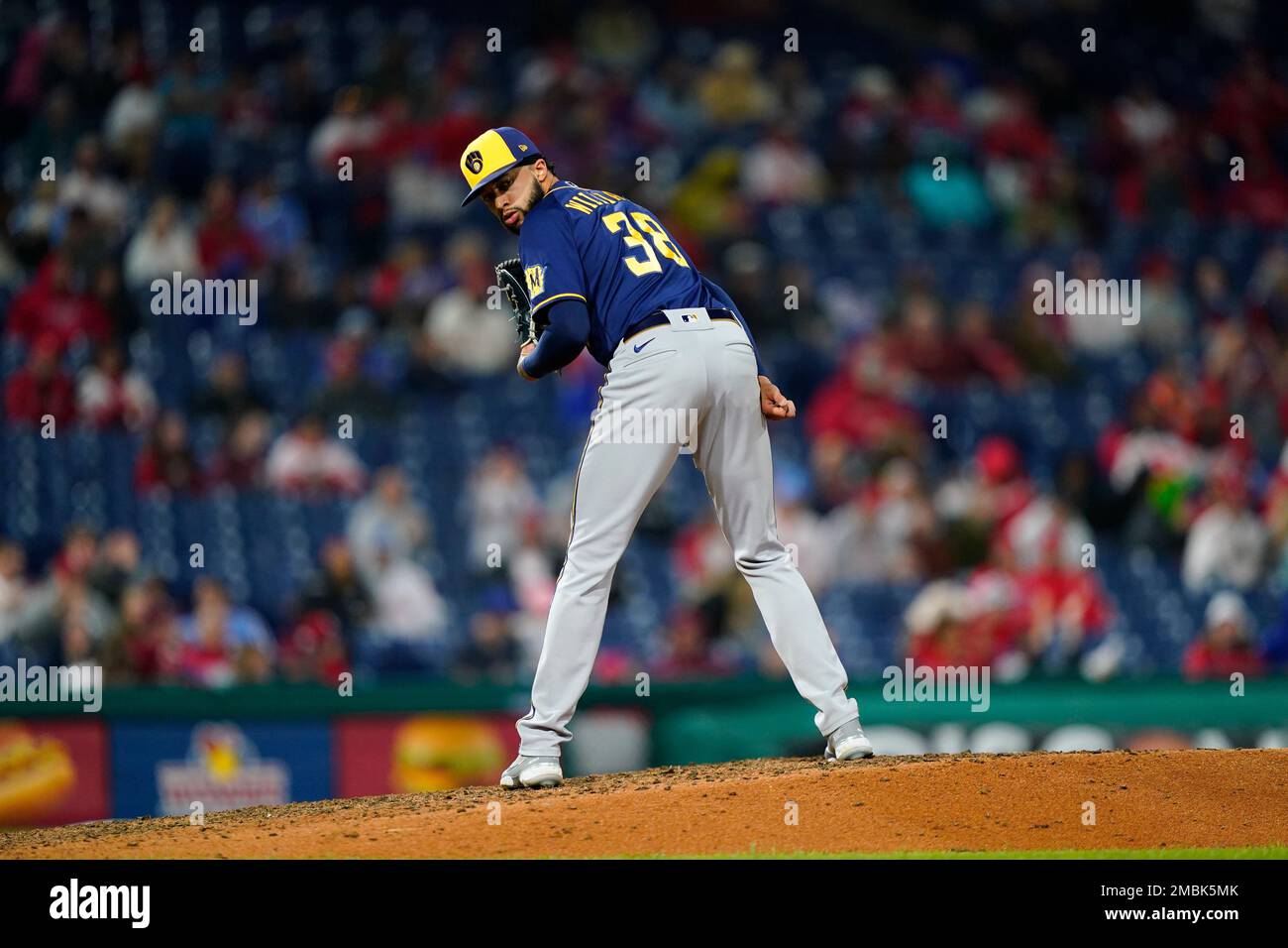 Milwaukee Brewers' Devin Williams plays during a baseball game, Sunday ...