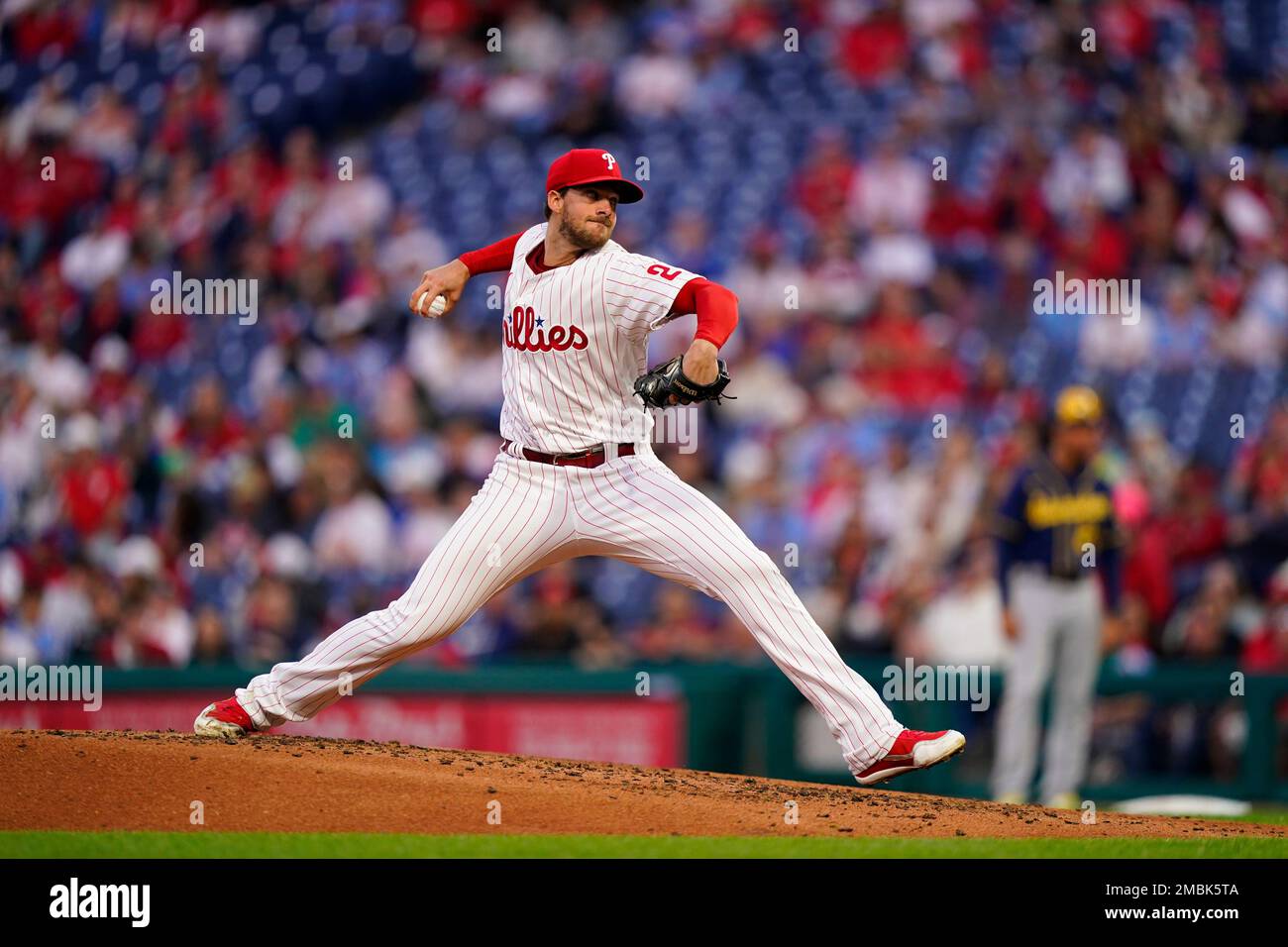 Philadelphia Phillies' Aaron Nola plays during a baseball game, Sunday ...