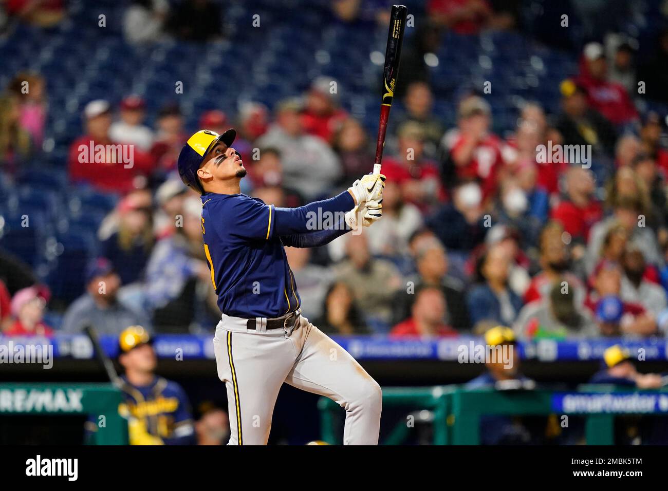 Milwaukee Brewers' Willy Adames plays during a baseball game, Sunday ...