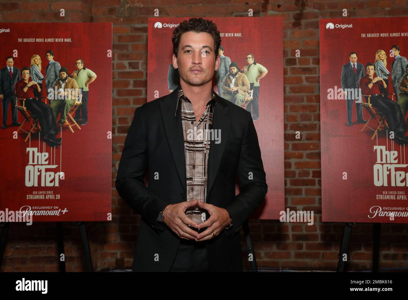 Actor Miles Teller attends a special screening of "The Offer", hosted ...