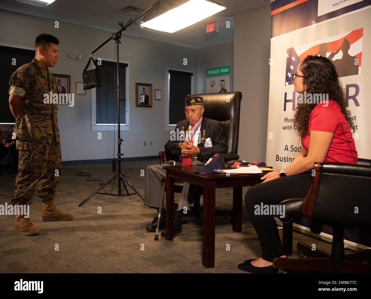 Original Montford Point Marine F.M. Hooper answers a Marine’s question ...