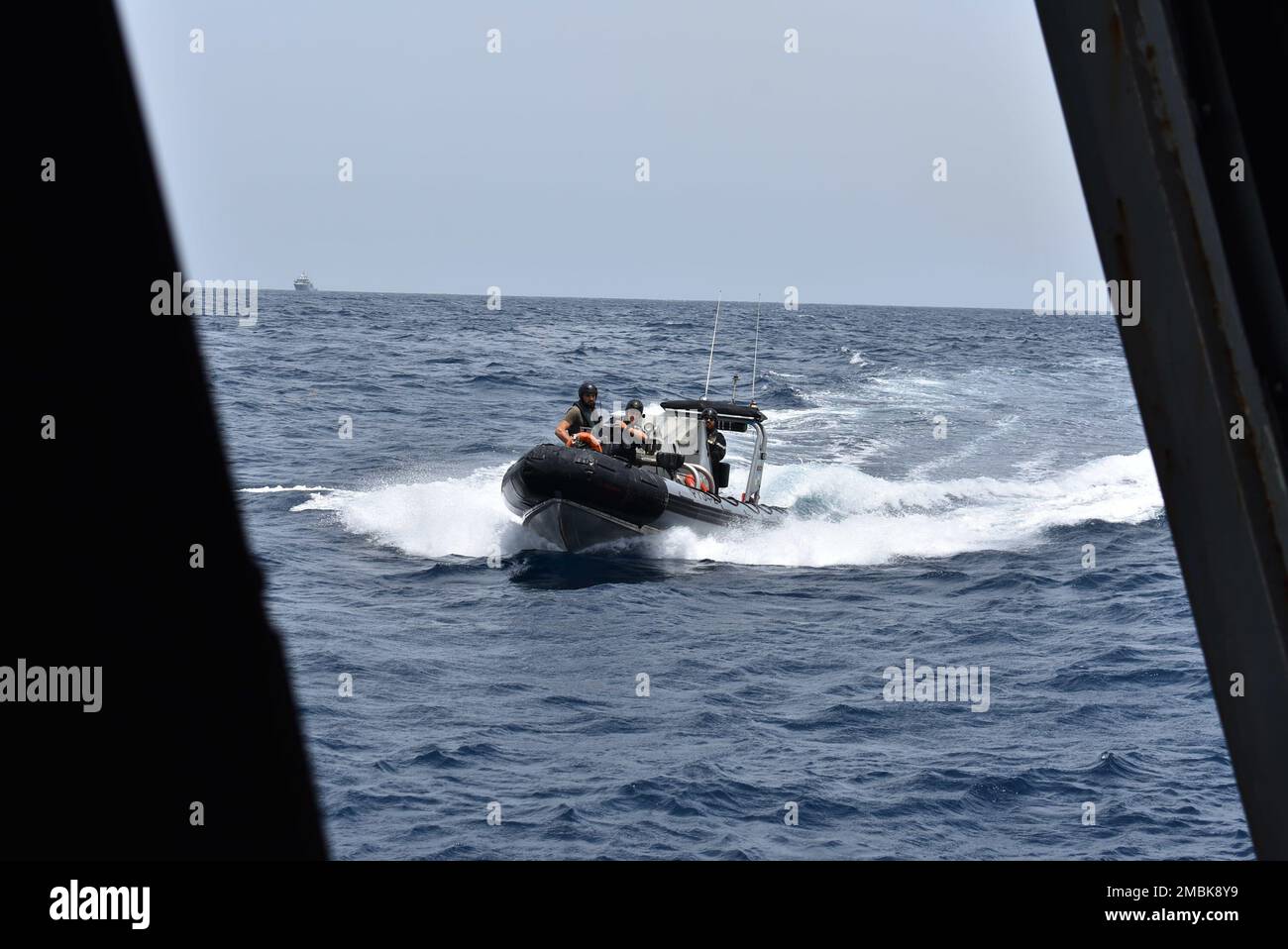 220616-N-N3764-2002 CARIBBEAN SEA (June 16, 2022) A small boat from the ...