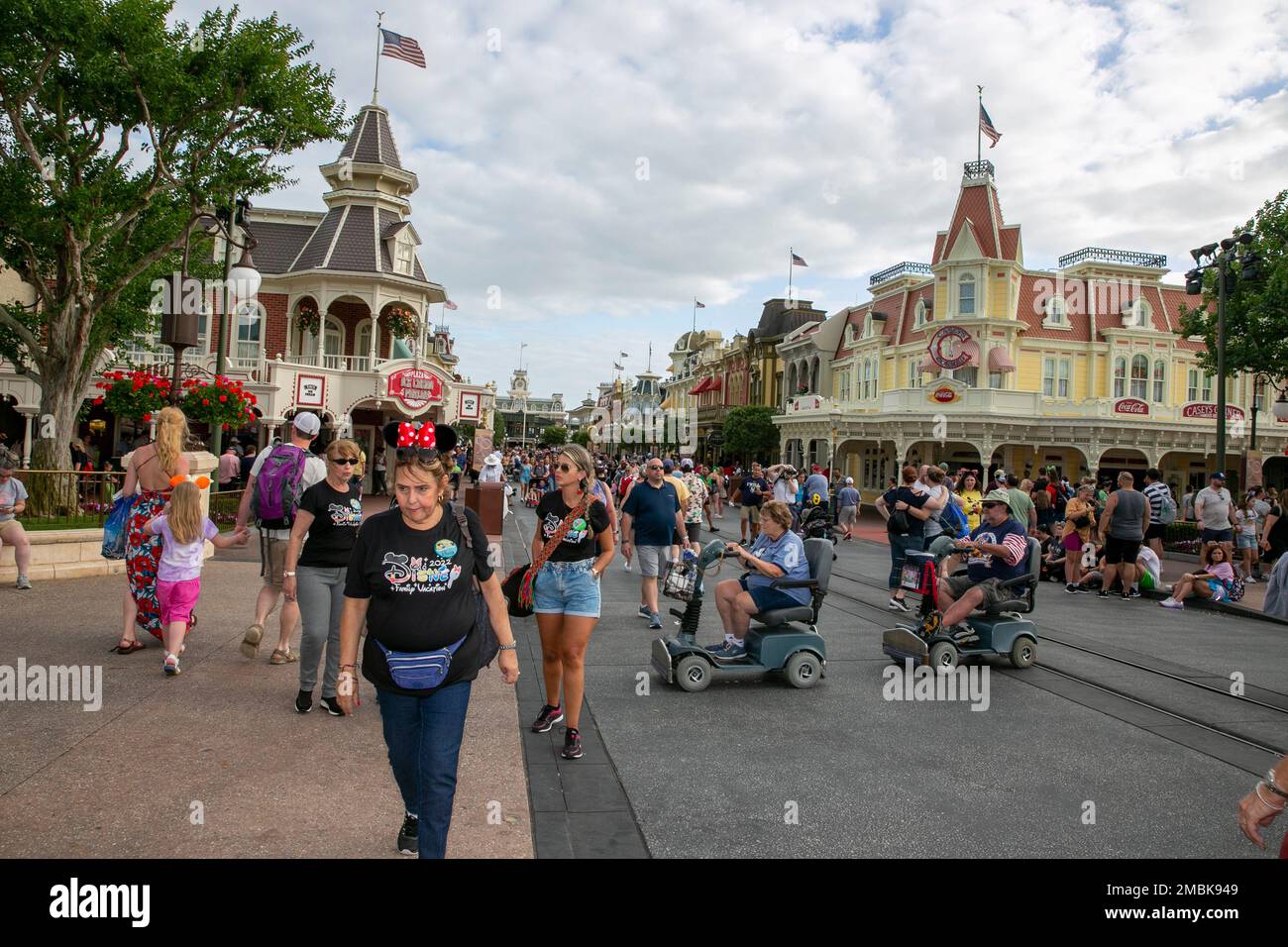 People visit Magic Kingdom Park at Walt Disney World Resort in Lake ...
