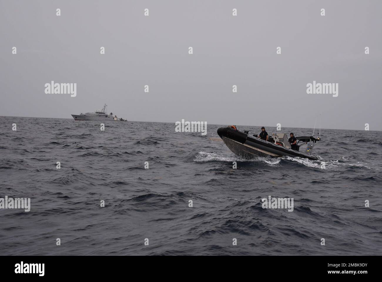 220616-N-N3764-2007 CARIBBEAN SEA (June 16, 2022) A small boat from the ...
