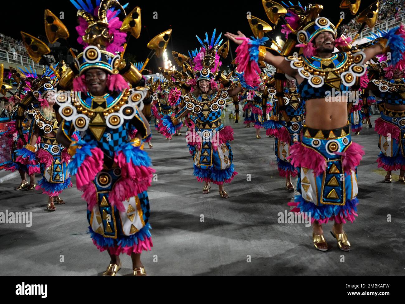 Performers from the Mocidade samba school parade during Carnival ... Performers from the Mocidade samba school parade during Carnival ...