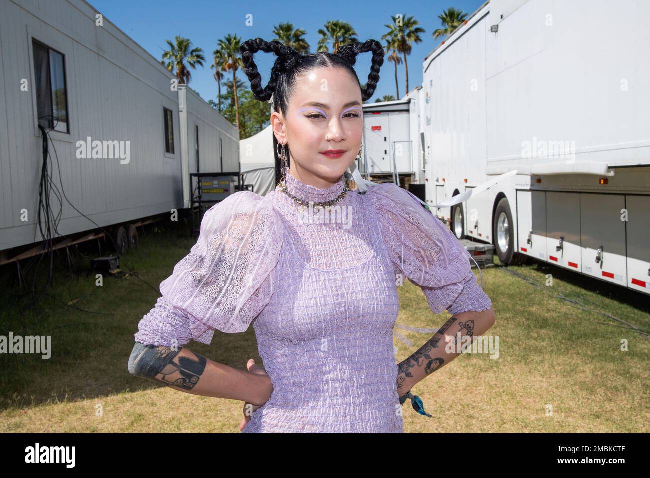 Japanese Breakfast poses at the Coachella Music & Arts Festival at the ...