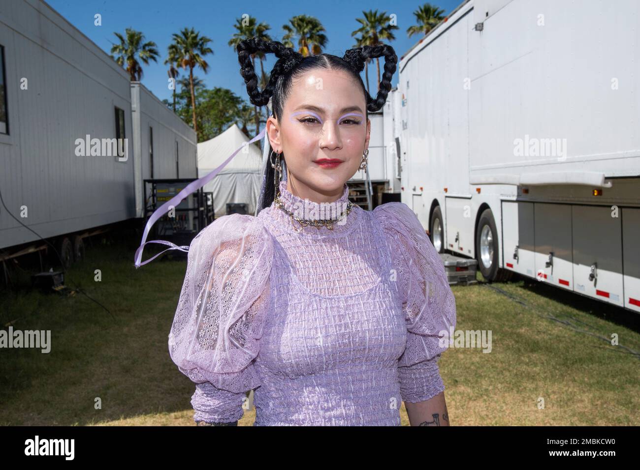 Japanese Breakfast poses at the Coachella Music & Arts Festival at the ...
