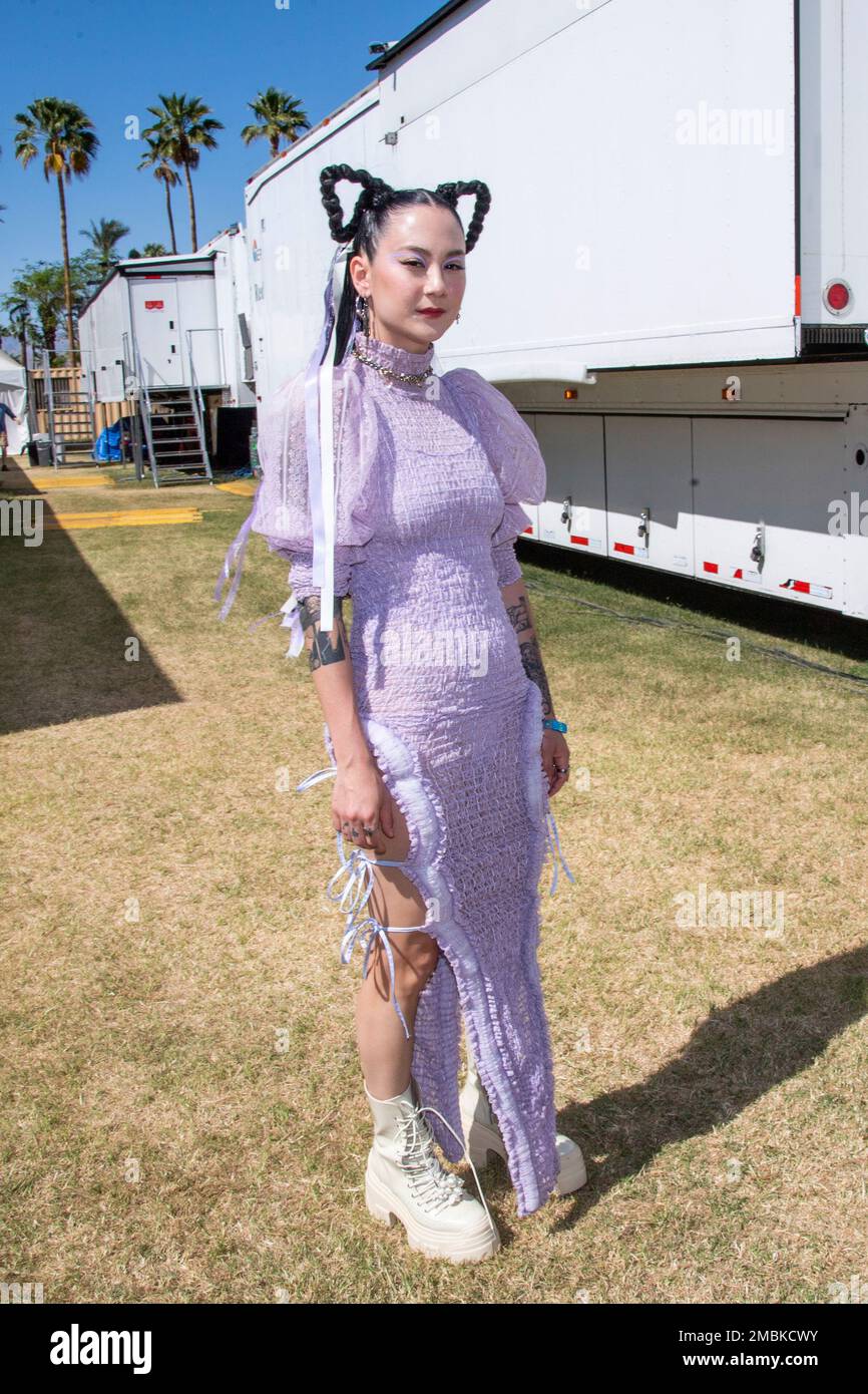 Japanese Breakfast poses at the Coachella Music & Arts Festival at the ...