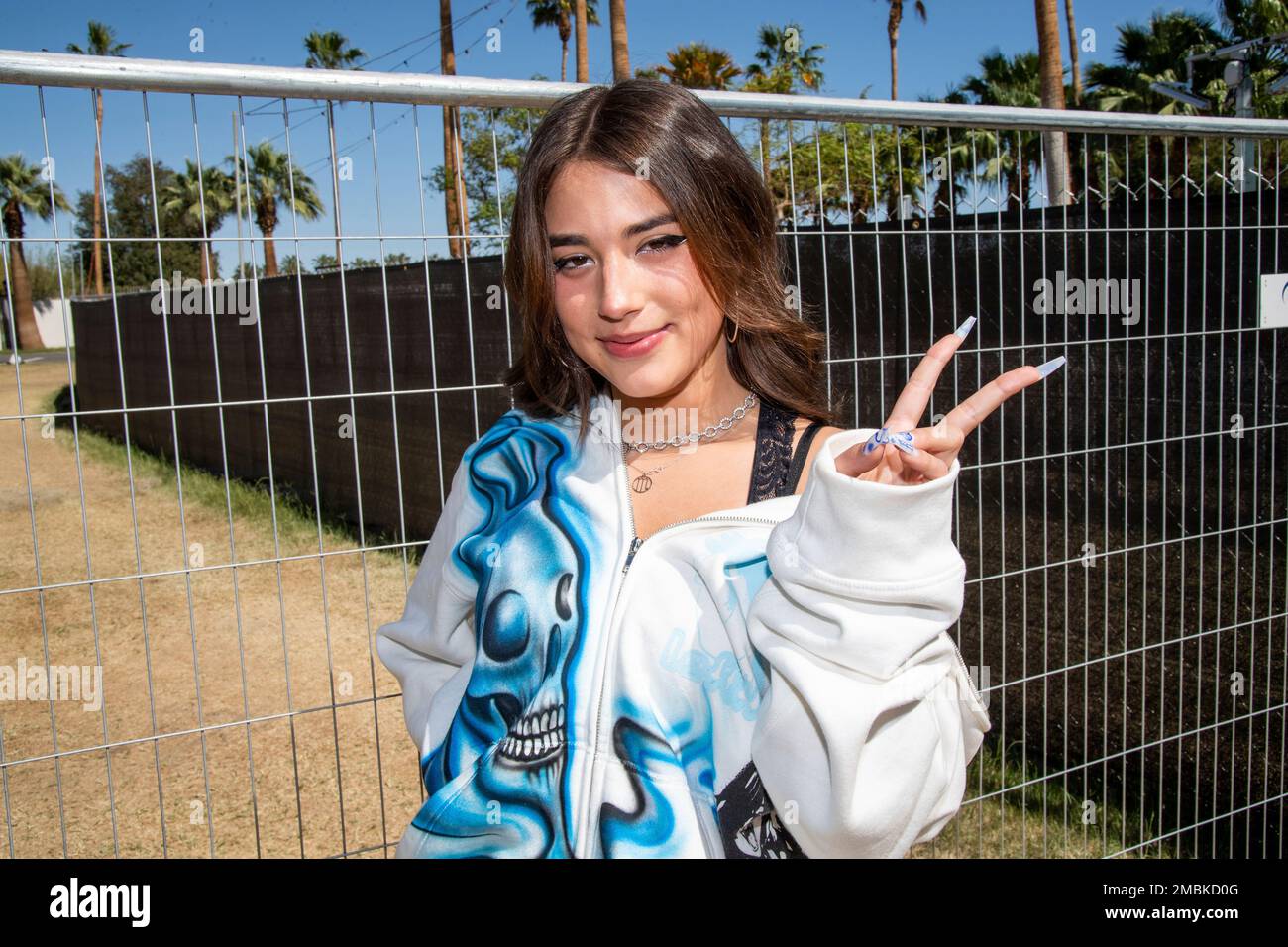 Alaina Castillo poses at the Coachella Music & Arts Festival at the ...