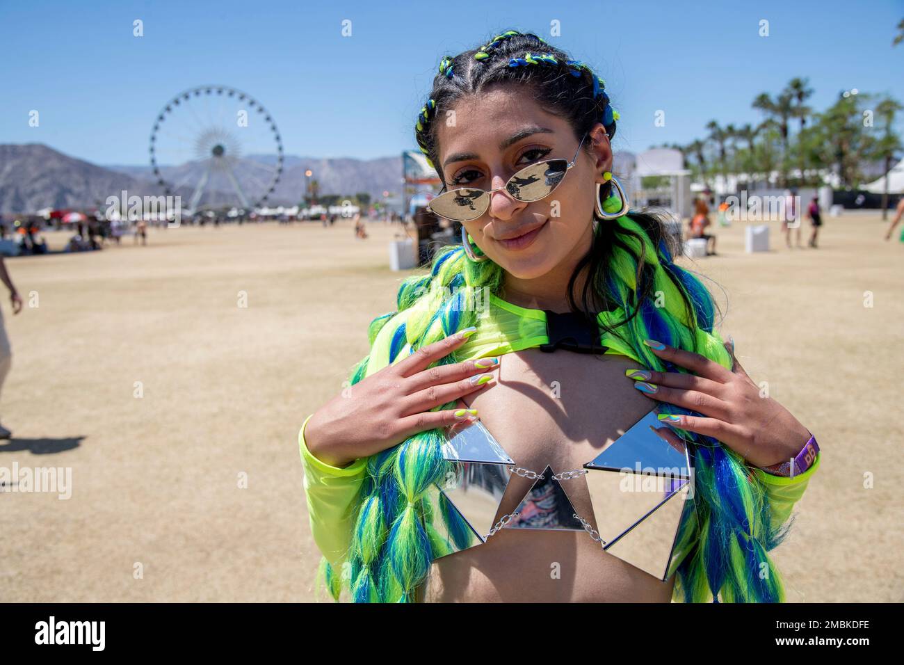 Michelle Grace of Toronto is seen at the Coachella Music & Arts Festival at the Empire Polo Club ...