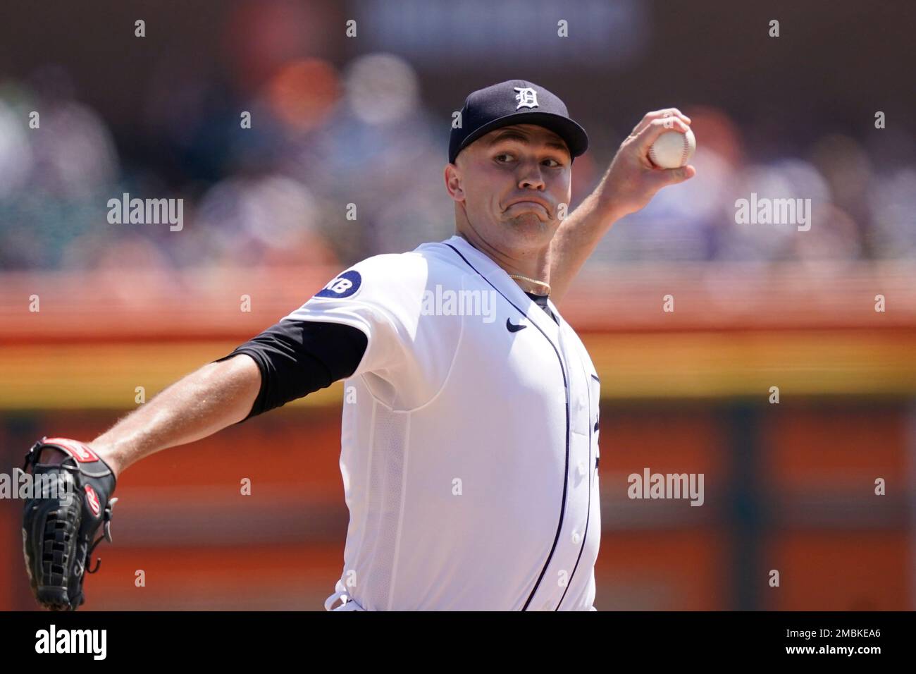 Detroit Tigers Starting Pitcher Tarik Skubal Throws During The First