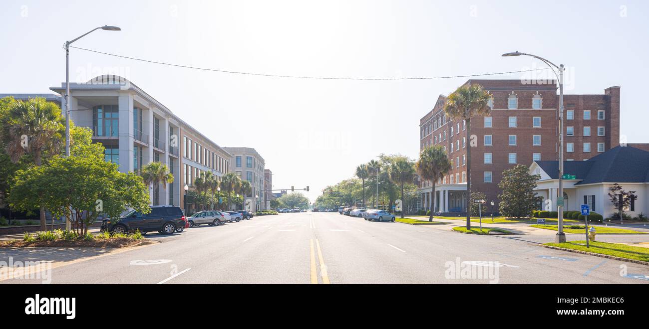 Albany, Georgia, USA - April 19, 2022: Downtown as seen on Pine Avenue ...