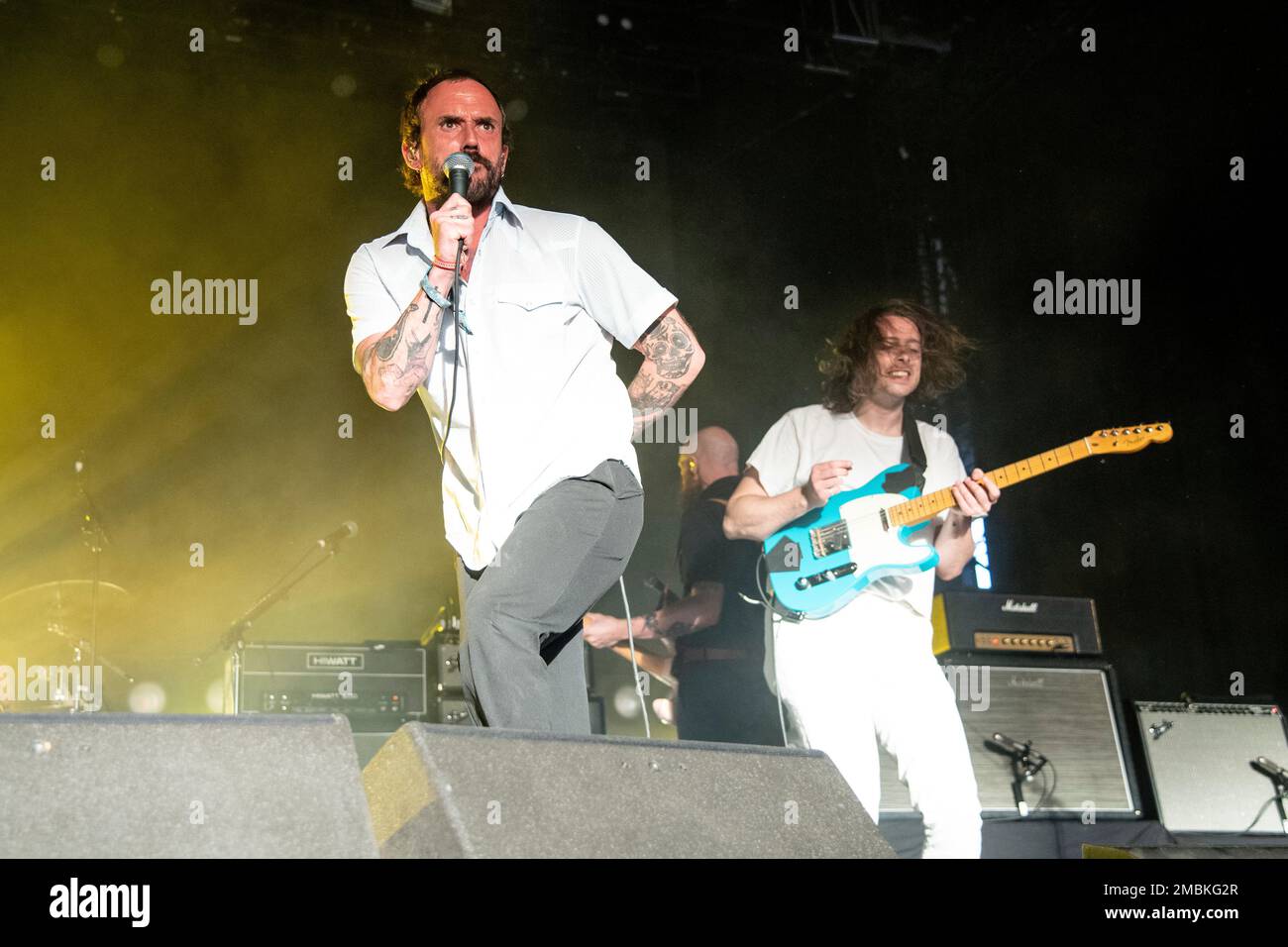 Joe Talbot of Idles performs at the Coachella Music & Arts Festival at ...