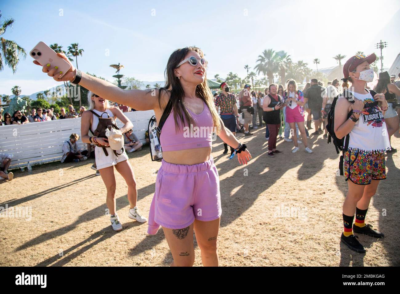 Festivalgoers are seen at the Coachella Music & Arts Festival at the ...