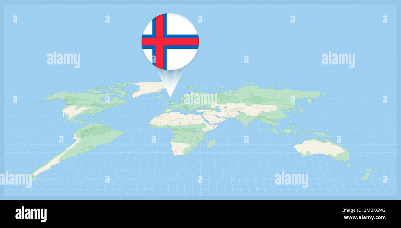 Location of Faroe Islands on the world map, marked with Faroe Islands ...