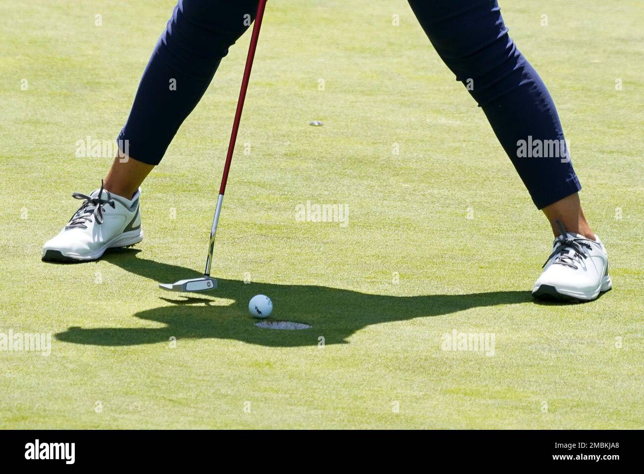 Emma Talley putts on the 10th green during the second round of LPGA's ...