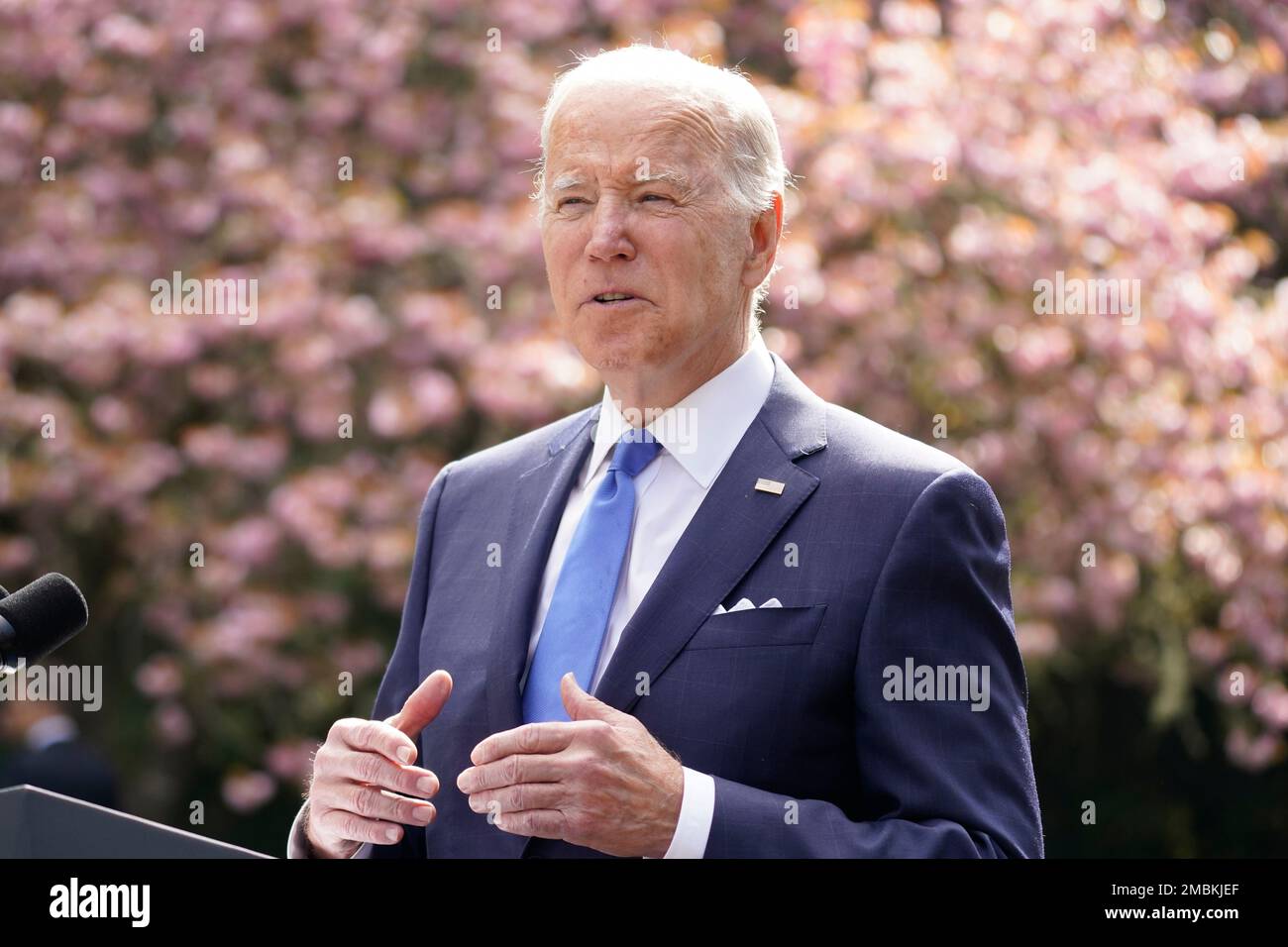 President Joe Biden speaks at Seward Park on Earth Day, Friday, April ...