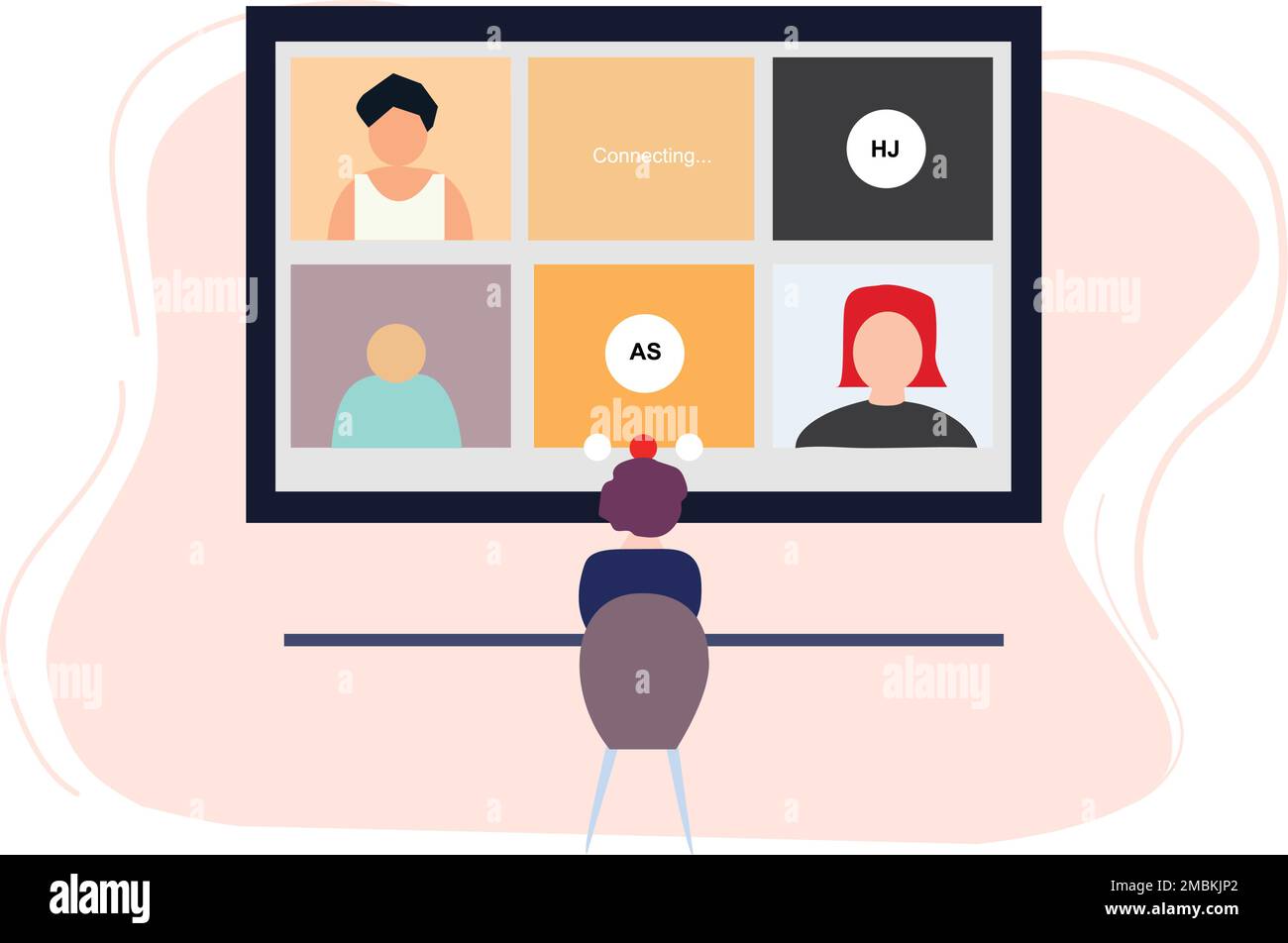 Meeting table cartoon Cut Out Stock Images & Pictures - Alamy