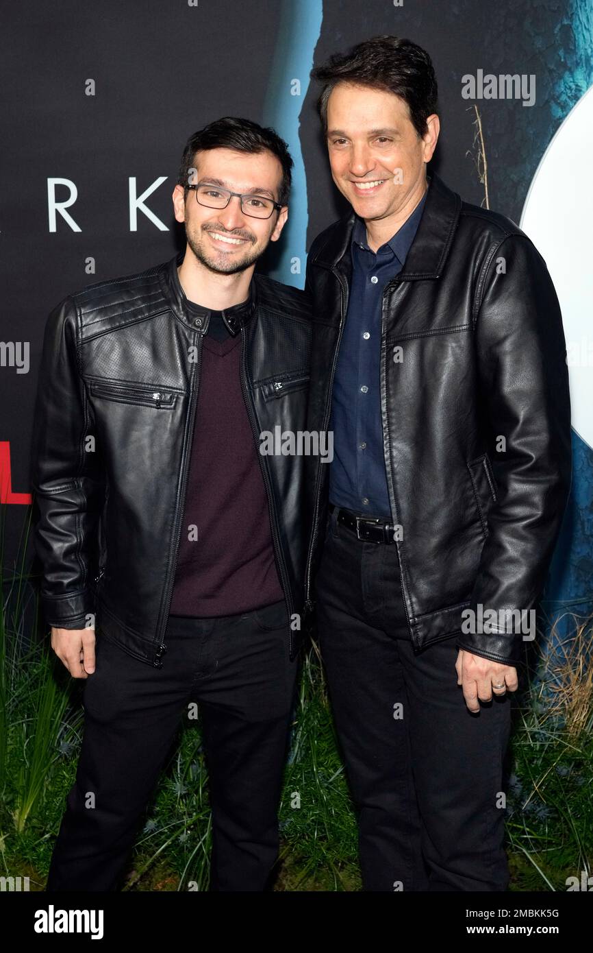 Daniel Macchio, left, and Ralph Macchio attend the world premiere of ...