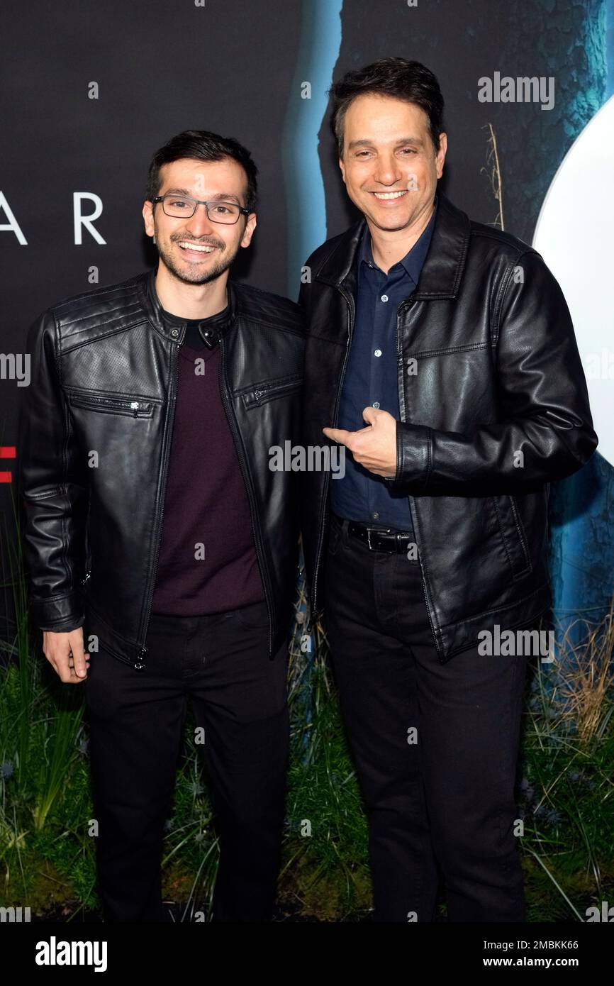 Daniel Macchio, left, and Ralph Macchio attend the world premiere of ...