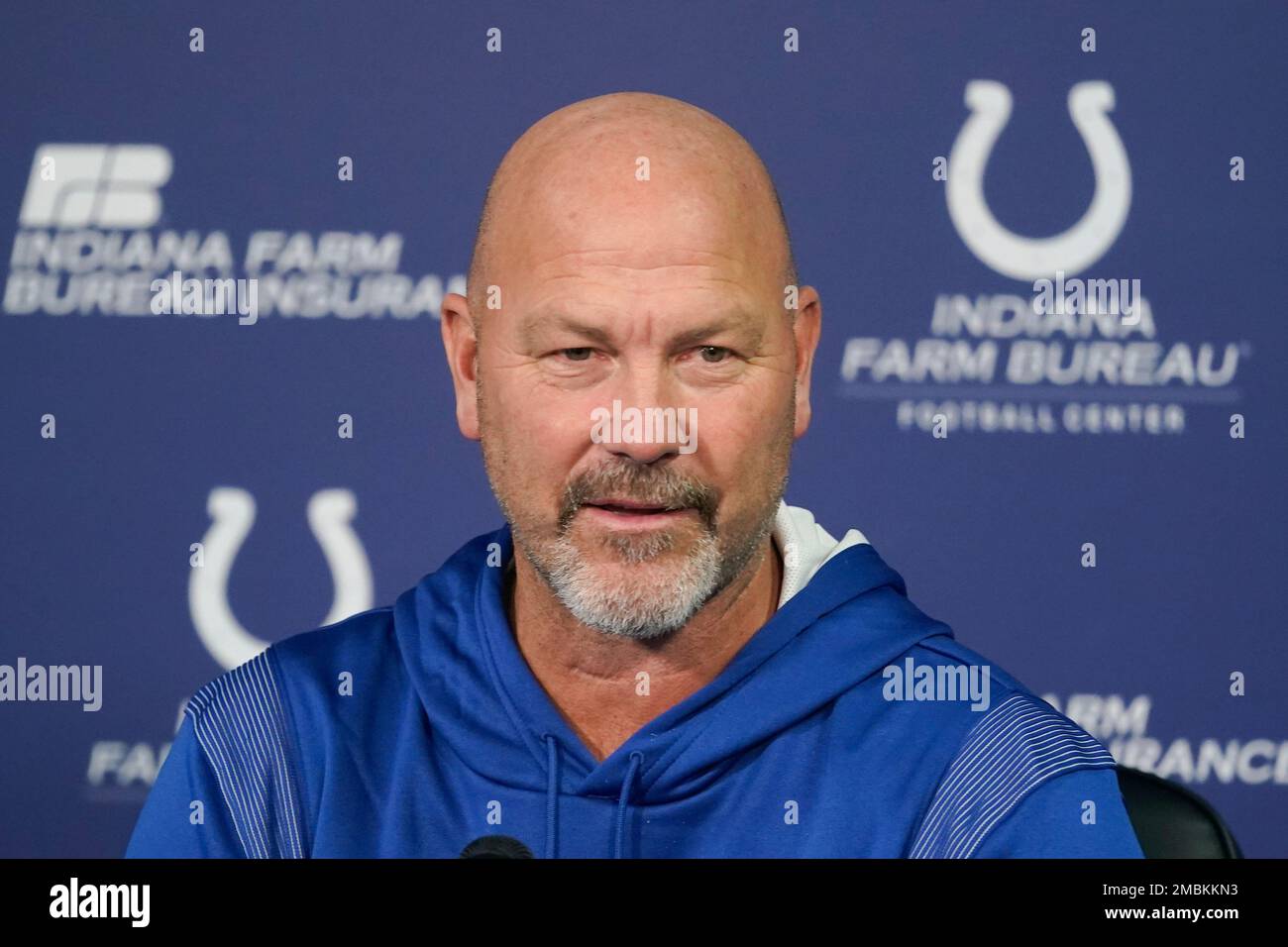 FILE - Indianapolis Colts defensive coordinator Gus Bradley speaks ...
