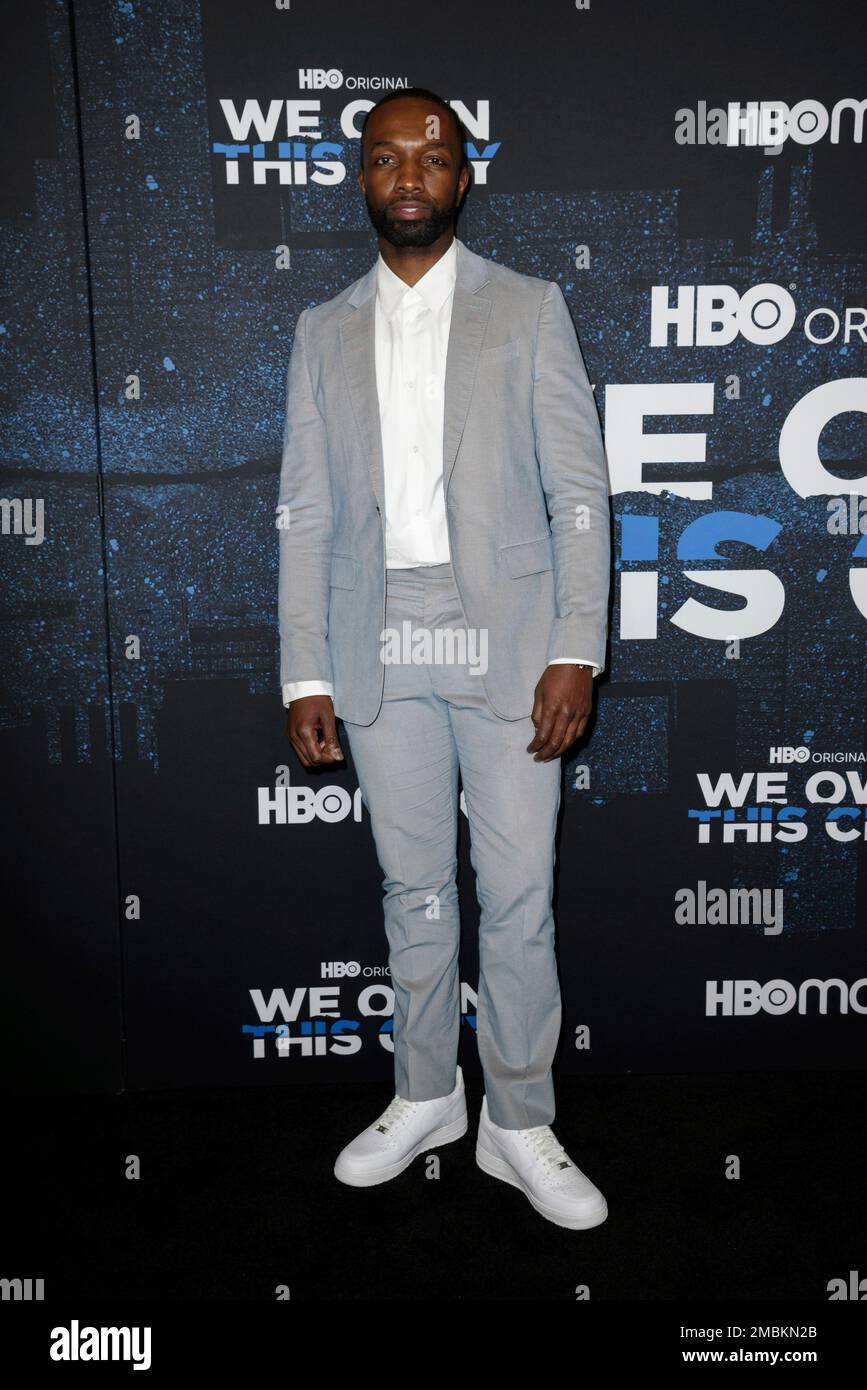 Jamie Hector attends the premiere of the HBO limited series "We Own ...