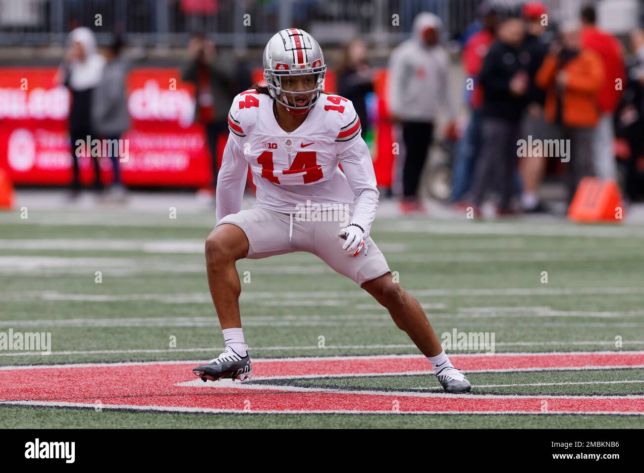 Ohio State defensive back Ronnie Hickman plays in an NCAA college ...