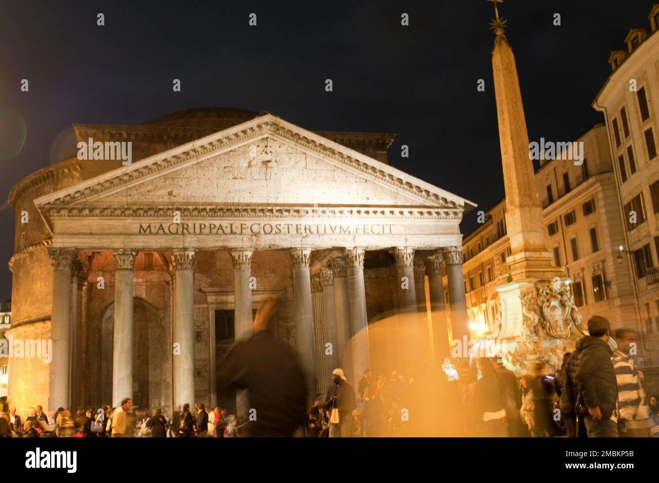 The Roman Pantheon at night Stock Photo - Alamy