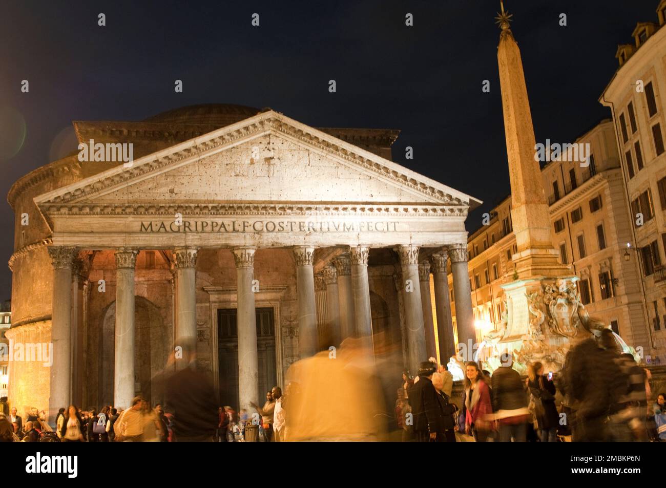 The Roman Pantheon at night Stock Photo - Alamy