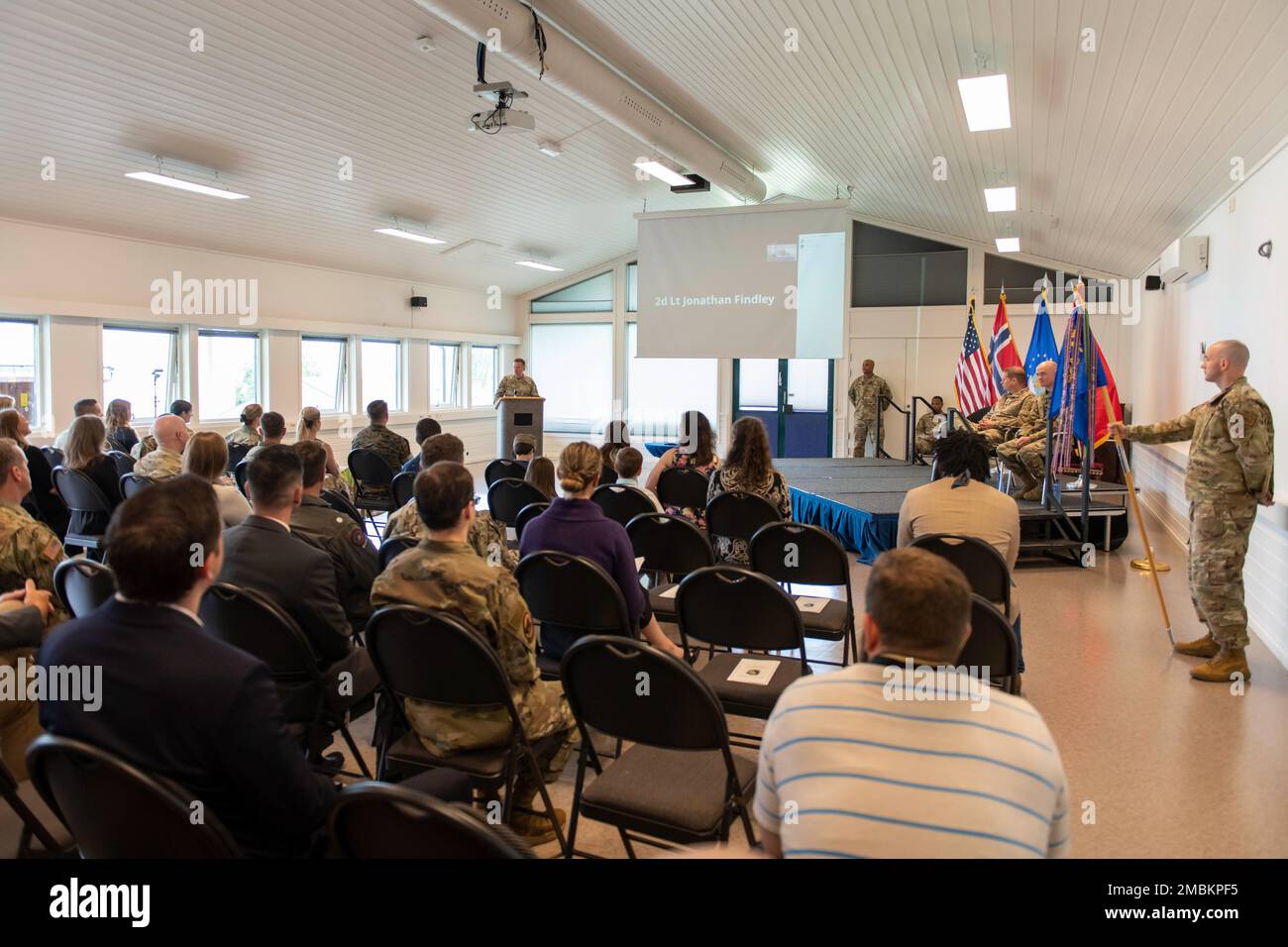 U.S. Air Force Col. Richard Martin, 423rd Air Base Group commander, speaks during a 426th Air ...