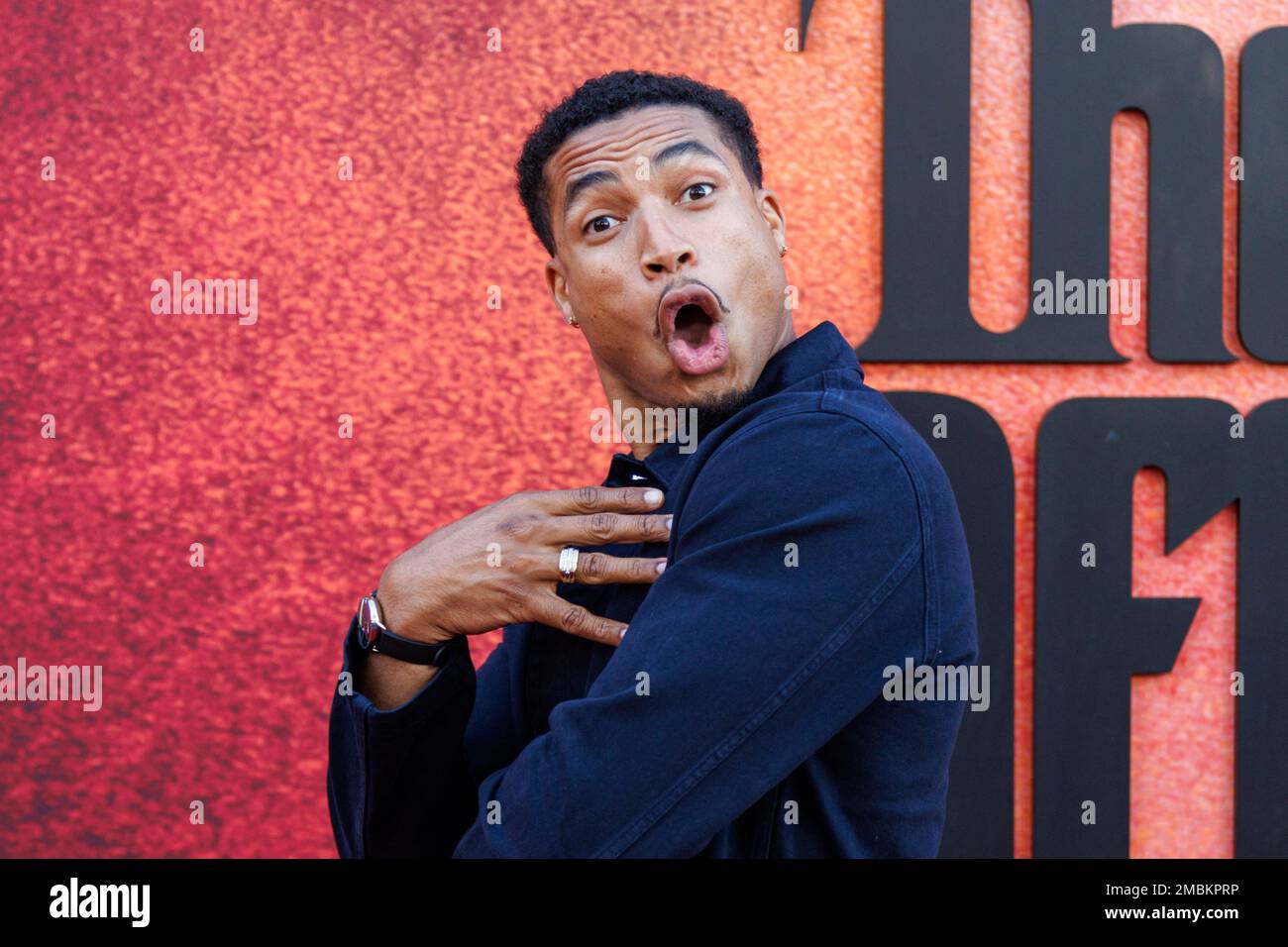 Greg Tarzan Davis arrives at the premiere of "The Offer" on Wednesday ...