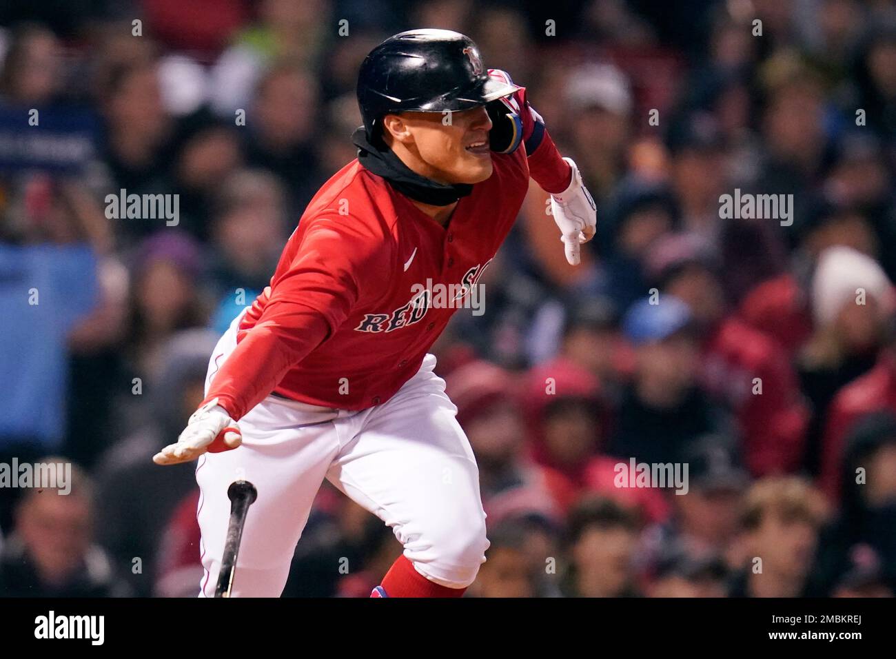 Boston Red Sox Enrique Hernandez (5) during a baseball game, Tuesday ...