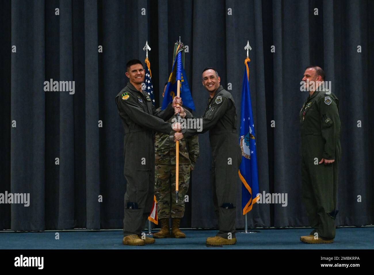 Col. Jesse Lamarand, middle, incoming 2nd Operations Group commander ...