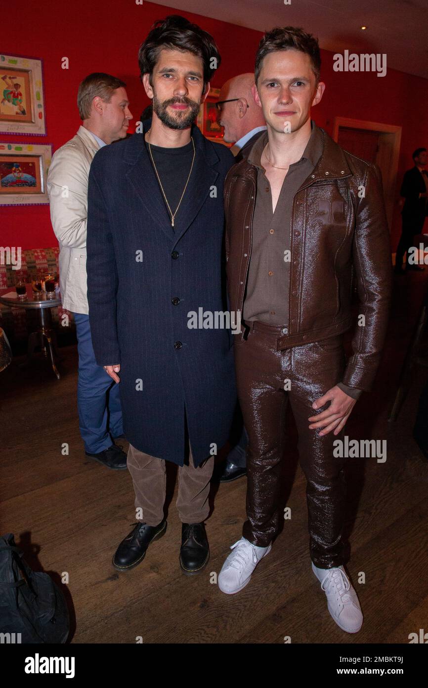 Tom Prior, right and Ben Whishaw pose for photographers at the ...