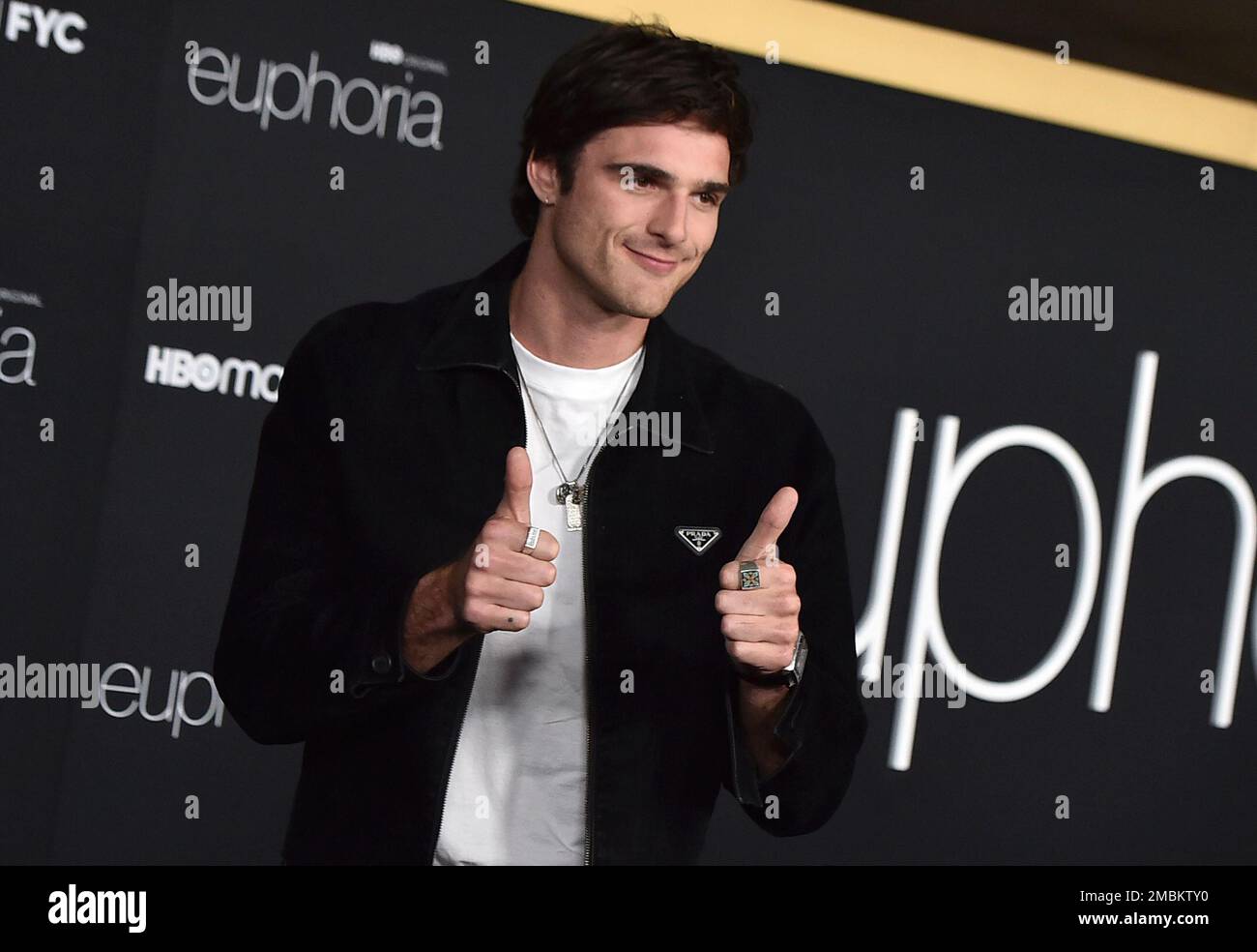 Cast member Jacob Elordi arrives at a "Euphoria" Los Angeles event ...