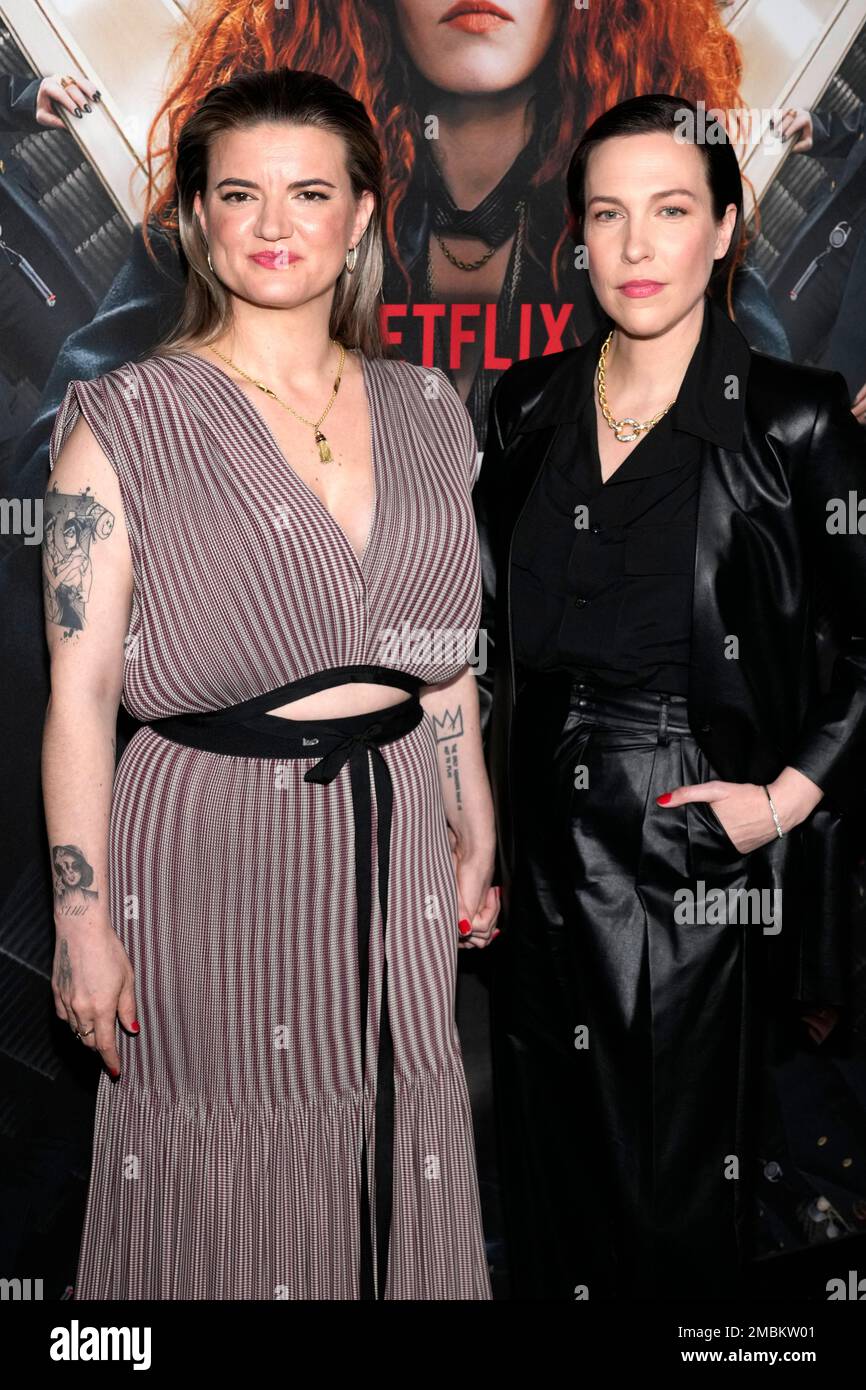 Leslye Headland, left, and Rebecca Henderson attend the premiere of ...