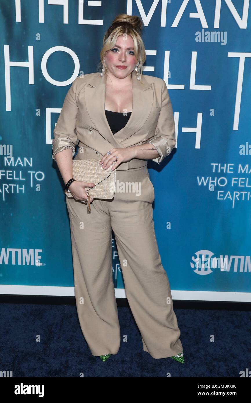 Megan Stoobs attends the premiere of the Showtime drama series "The Man ...