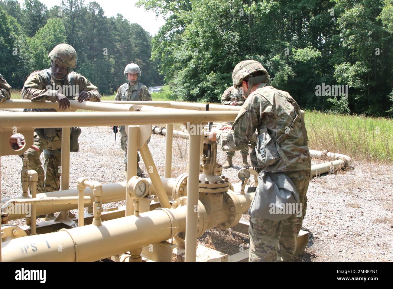 Pfc. Anthony Davis, a petroleum supply specialist (92F) with the 1018th ...