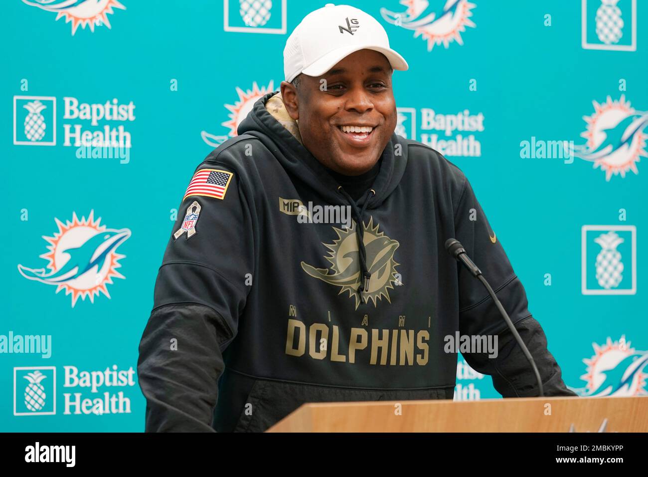 Miami Dolphins general manager Chris Grier talks about the upcoming NFL ...