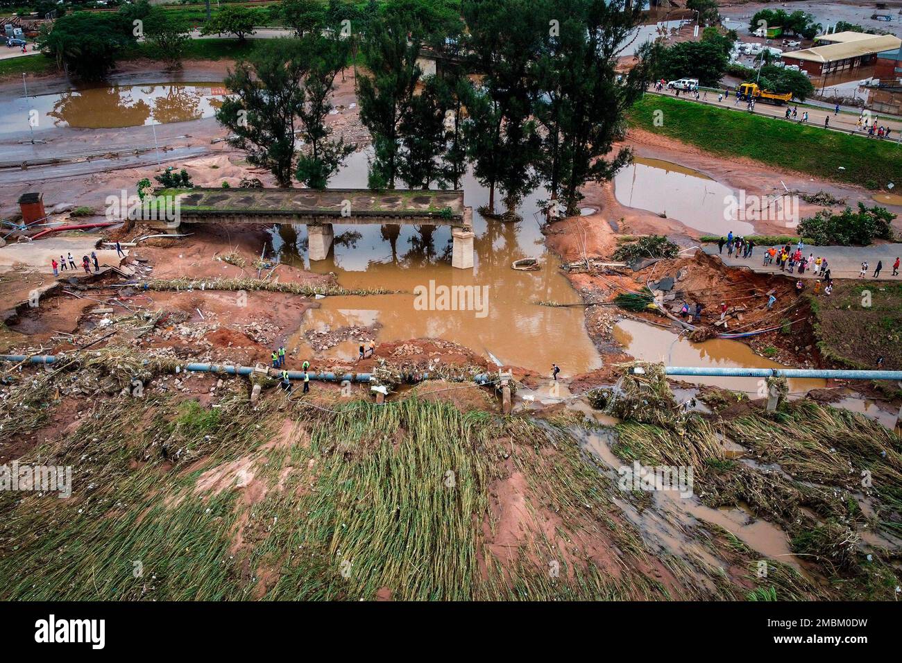 FILE - A collapsed bridge on the Griffiths Mxenge Highway after ...