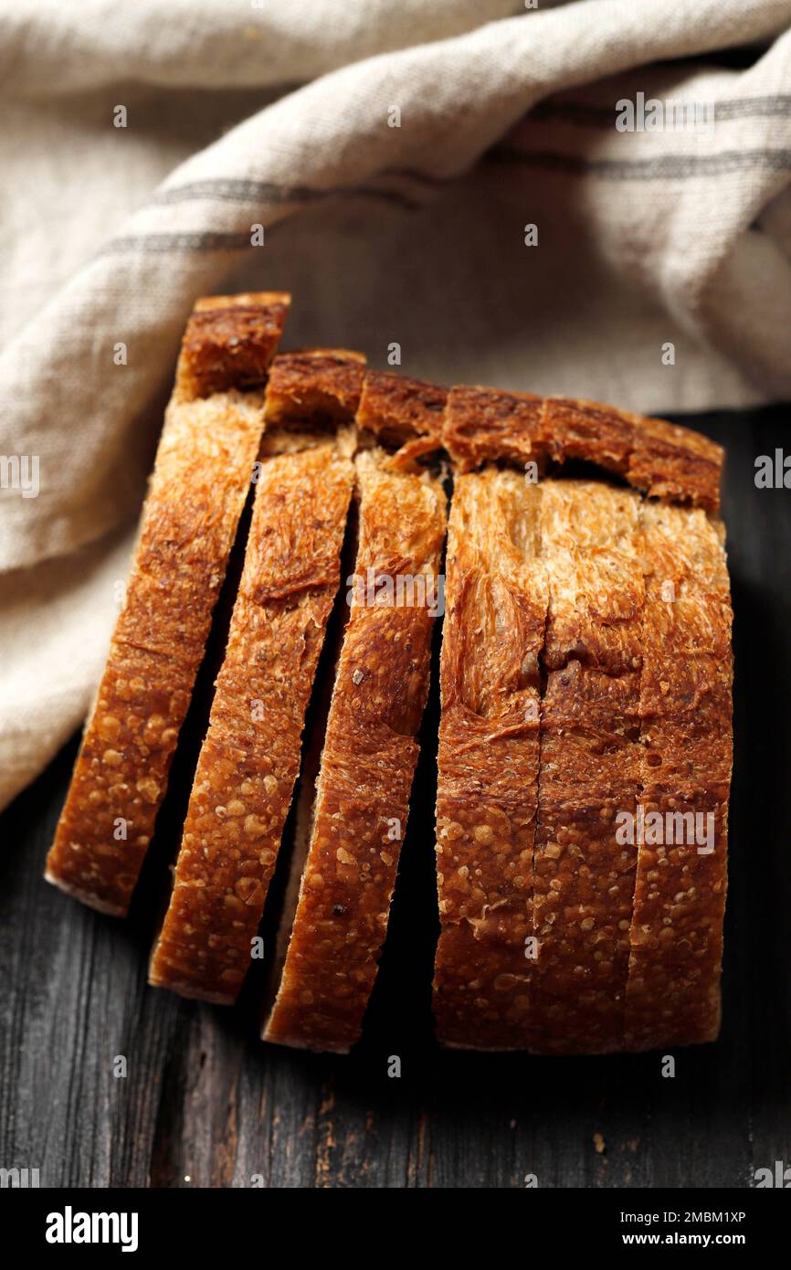 Slice of rustic bread hi-res stock photography and images - Alamy