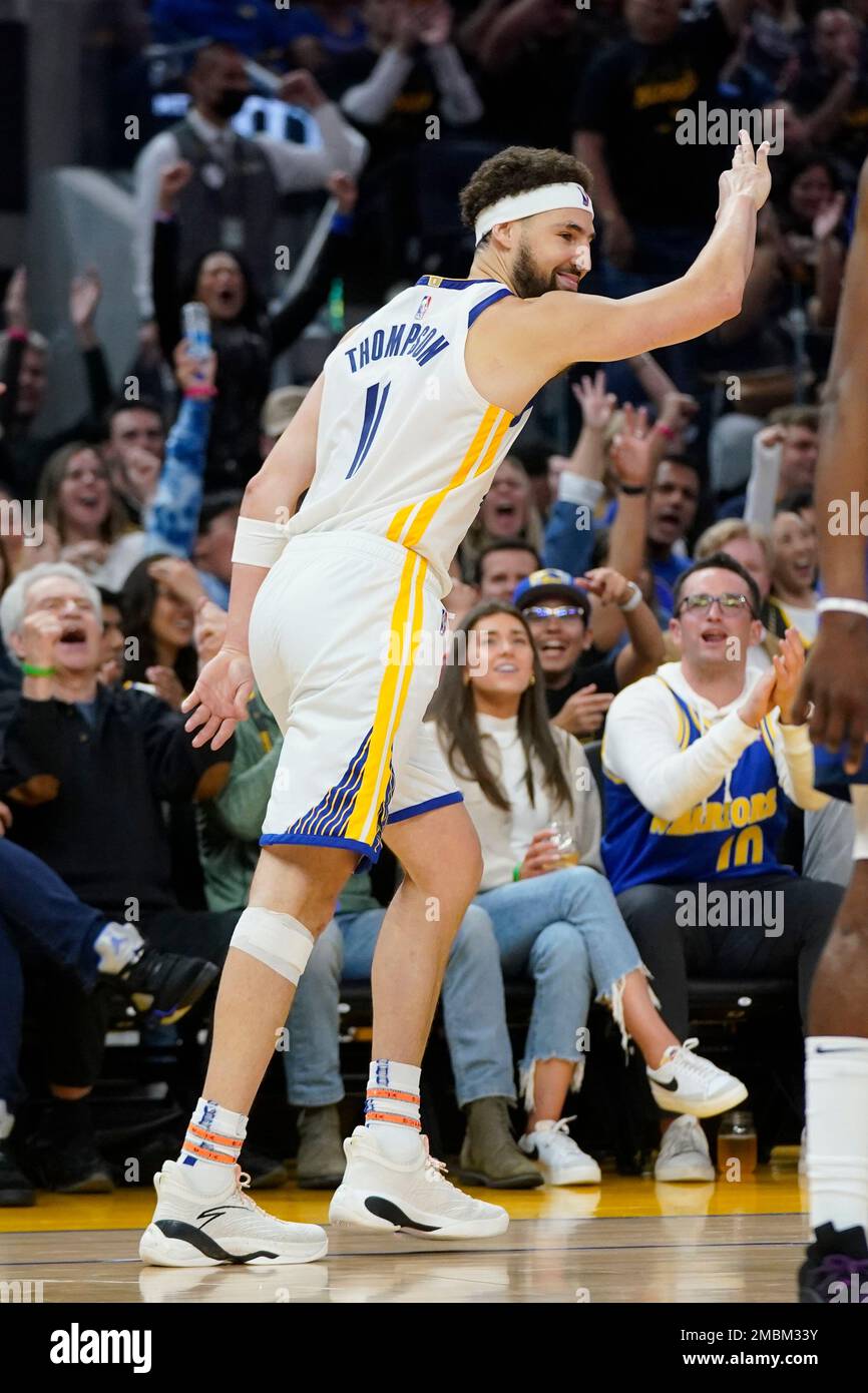 Golden State Warriors guard Klay Thompson during Game 2 of an NBA ...