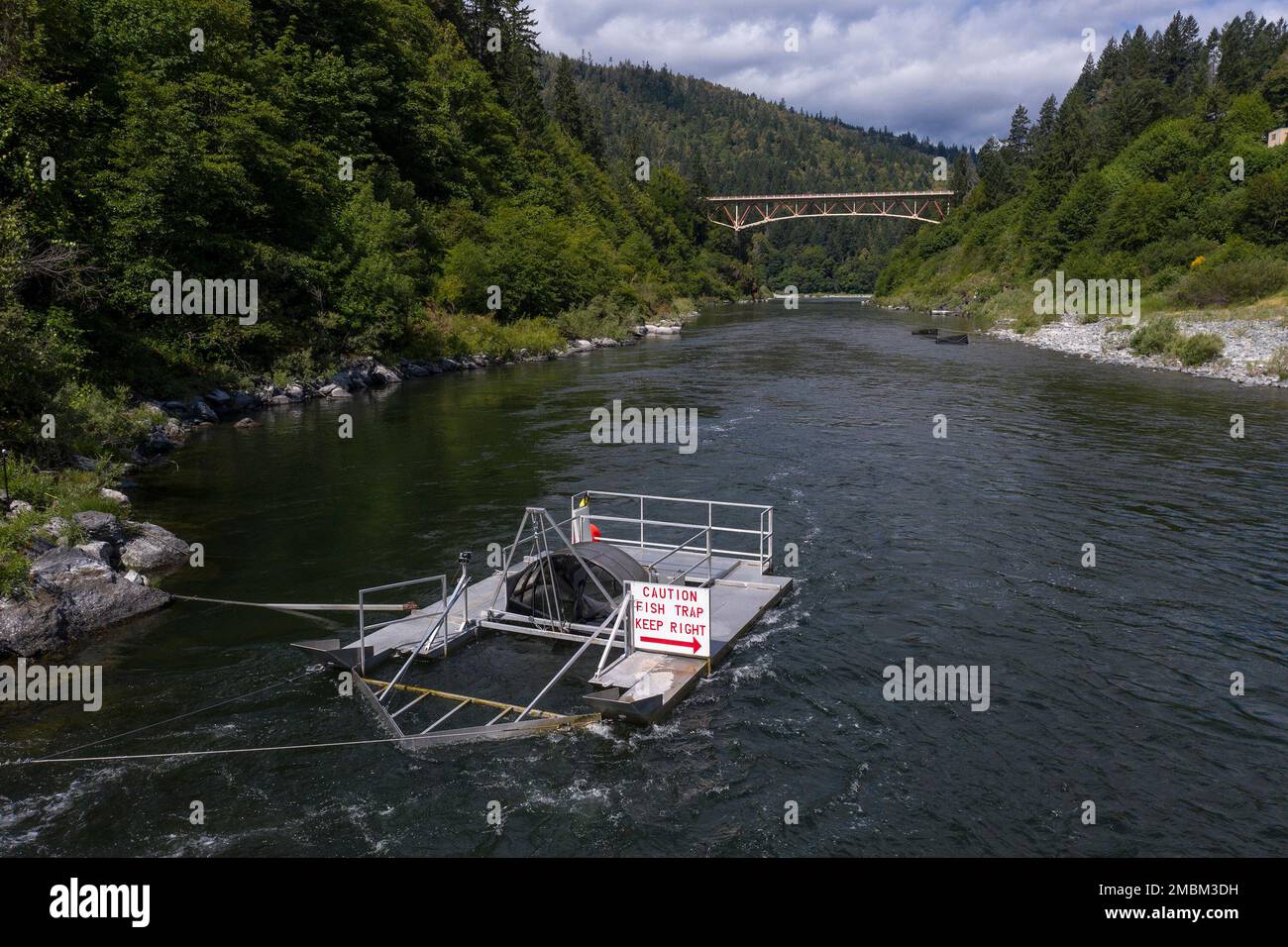 FILE - A fish trap used to catch and document the health of salmon ...
