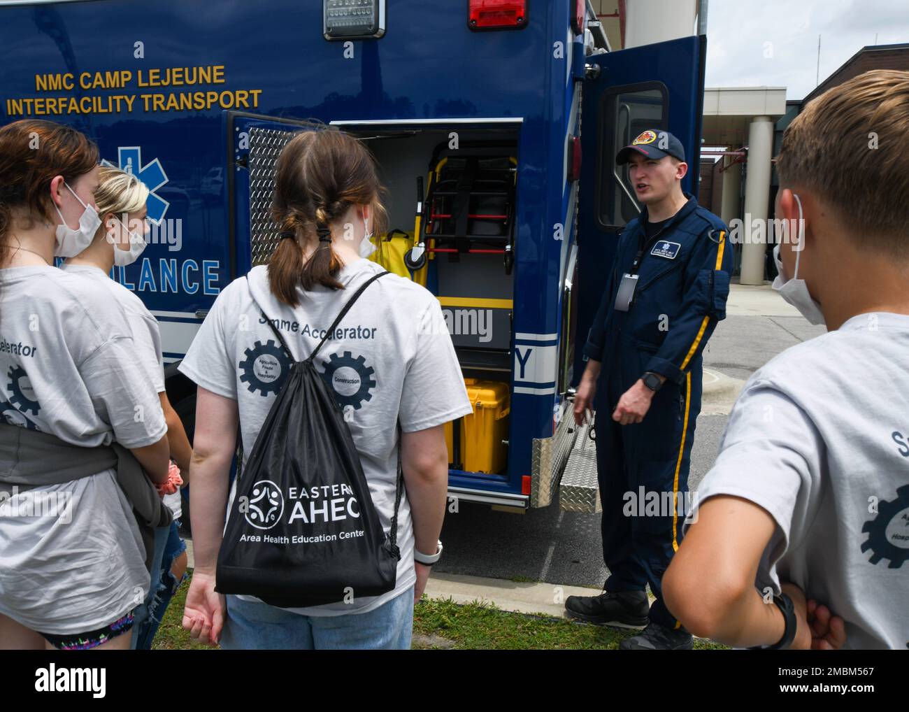 Students and faculty from the Onslow County Schools Career and Technical Education “Summer ...