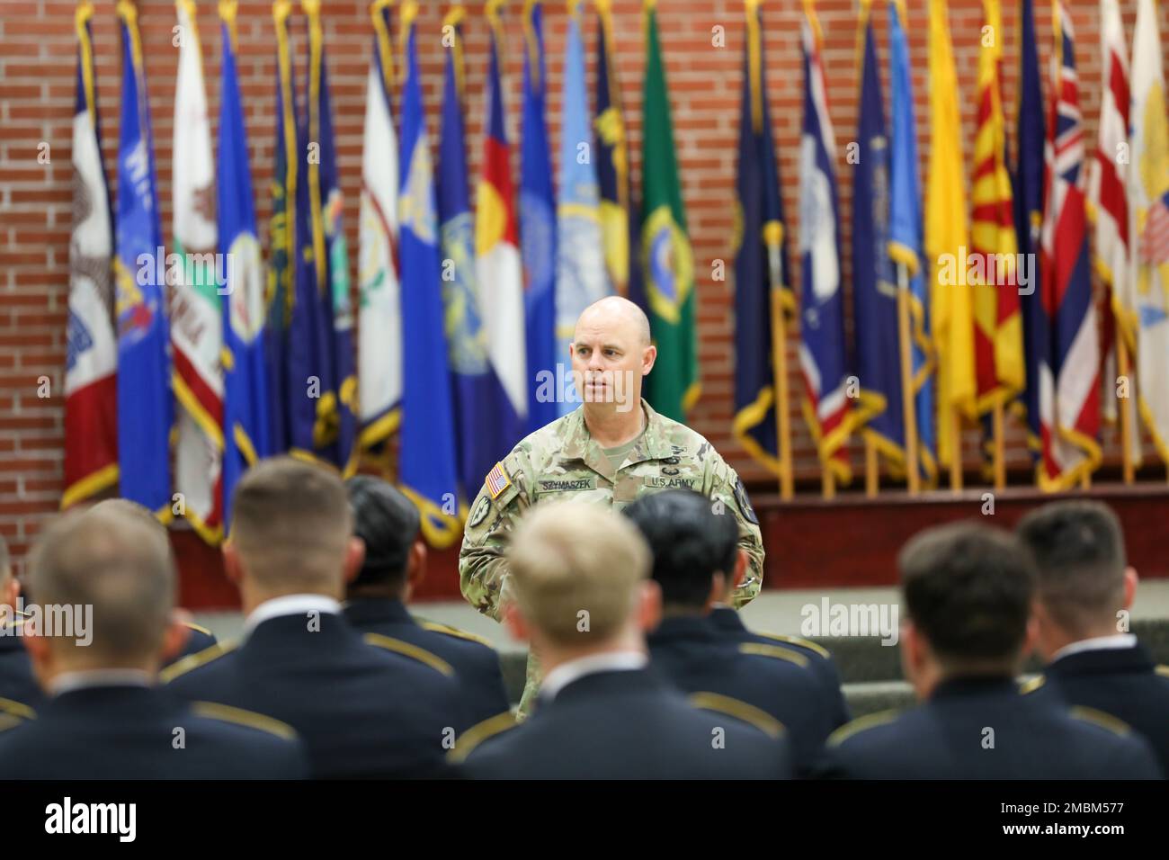 U.S. Army Command Sgt. Maj. Robert Szymaszek, 2nd Stryker Brigade Combat Team, 7th Infantry ...