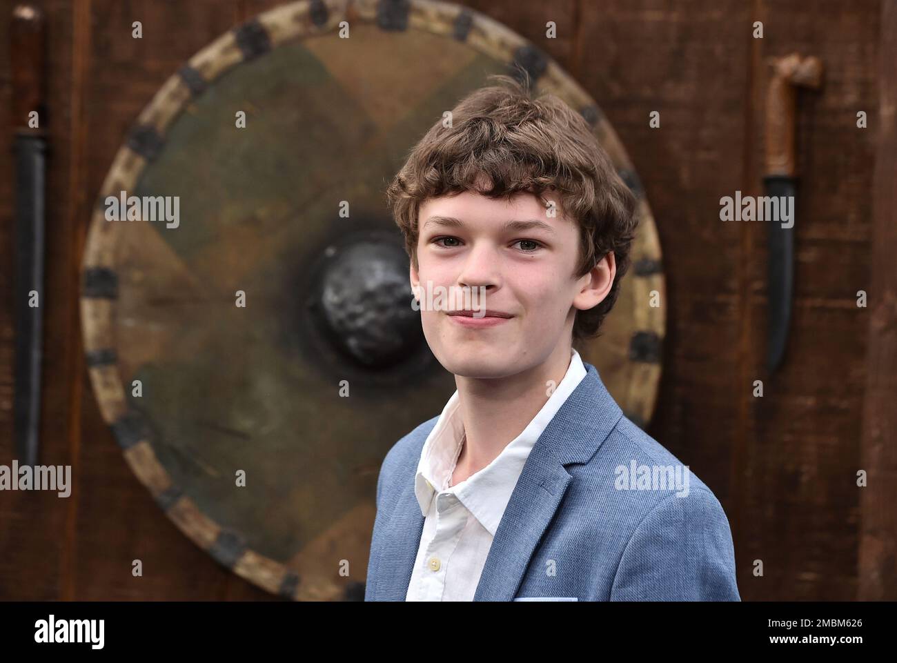 Oscar Novak arrives at the Los Angeles premiere of "The Northman" on ...